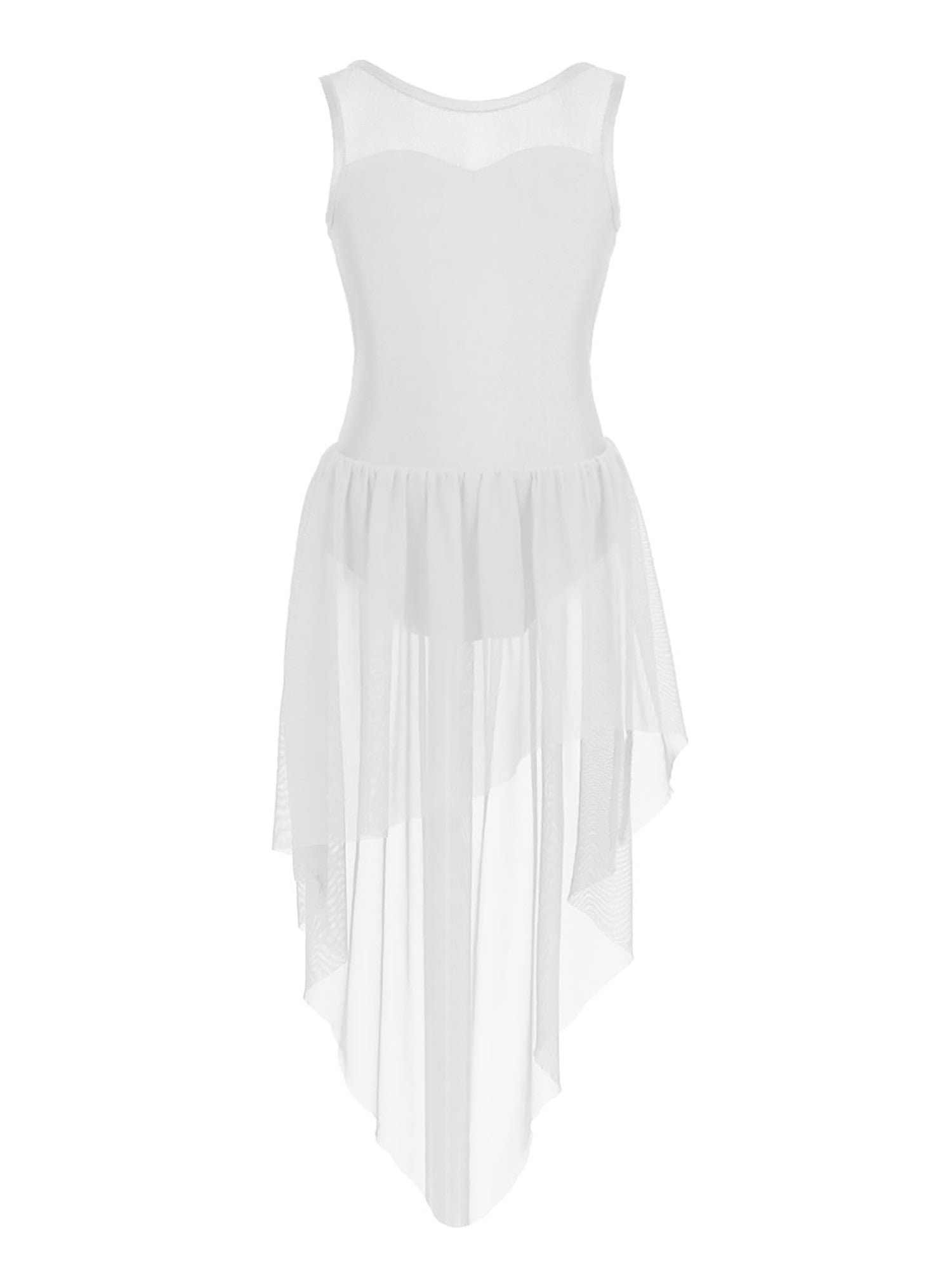 DPOIS Kids Girls Modern Contemporary Dance Costume High Low Ballet ...