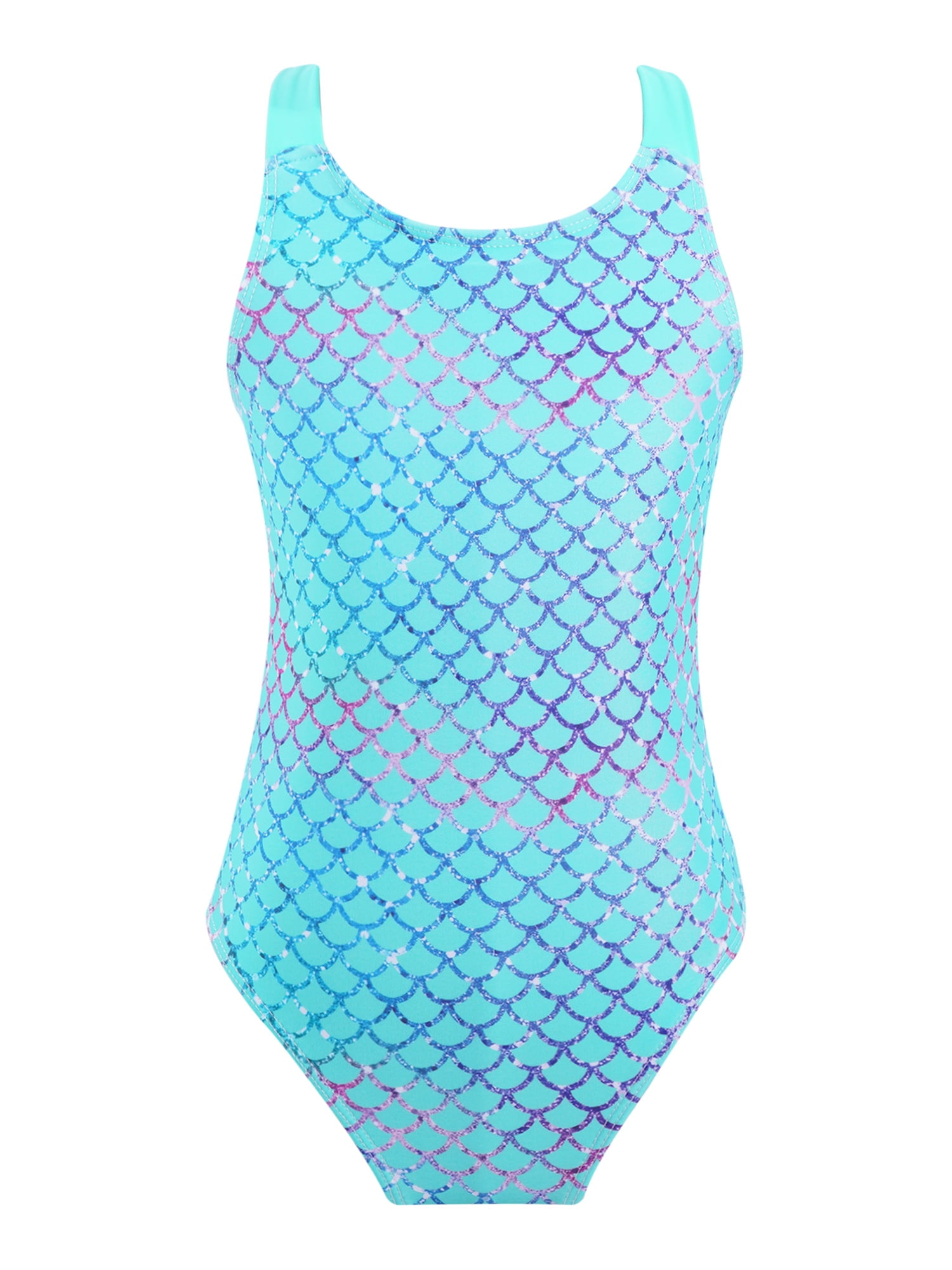 DPOIS Kids Girls One-Piece Sleeveless Criss Cross Swimsuit Sport ...