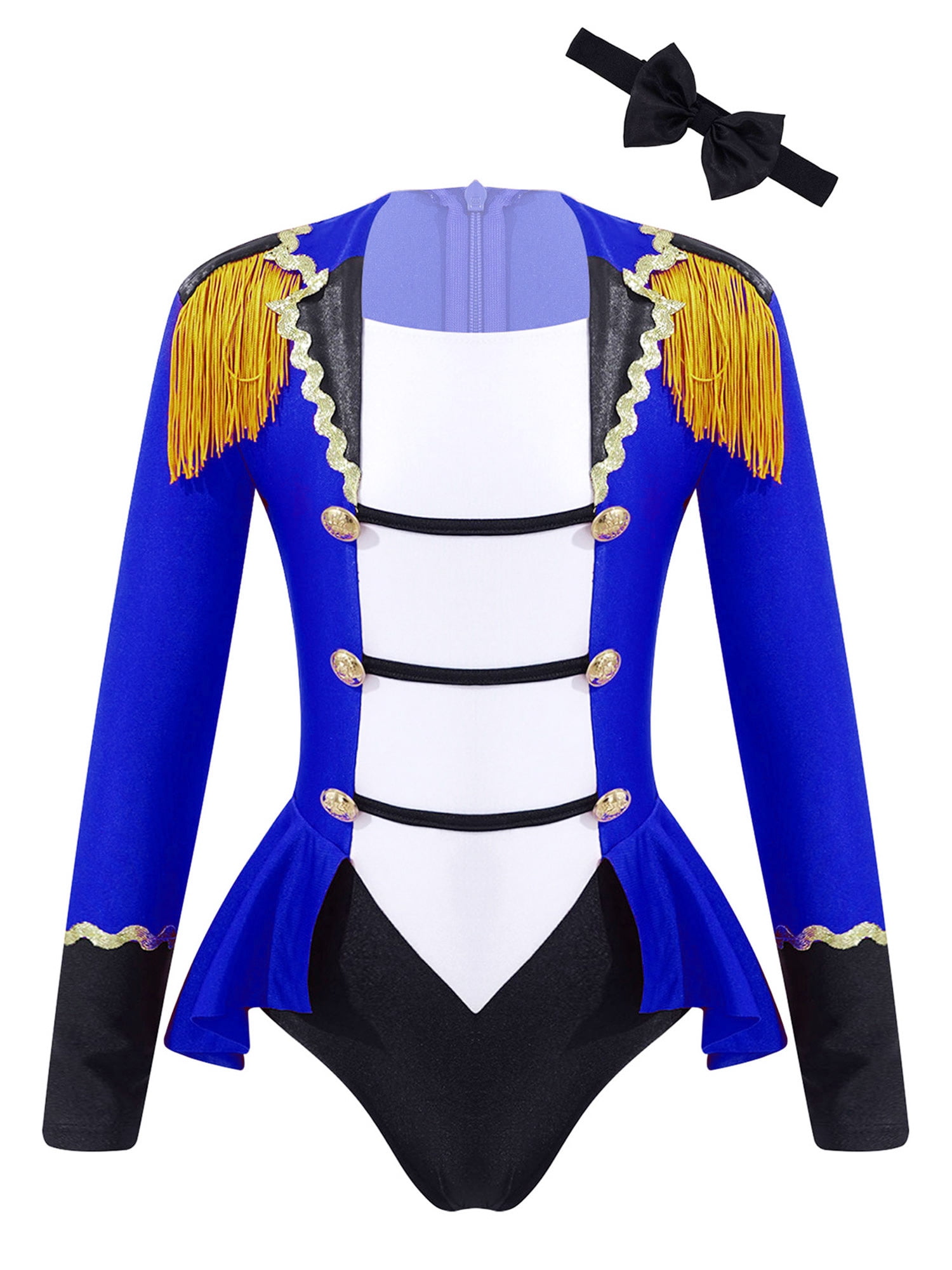 DPOIS Kids Girls Ringmaster Circus Halloween Cosplay Costume Blue 12 ...