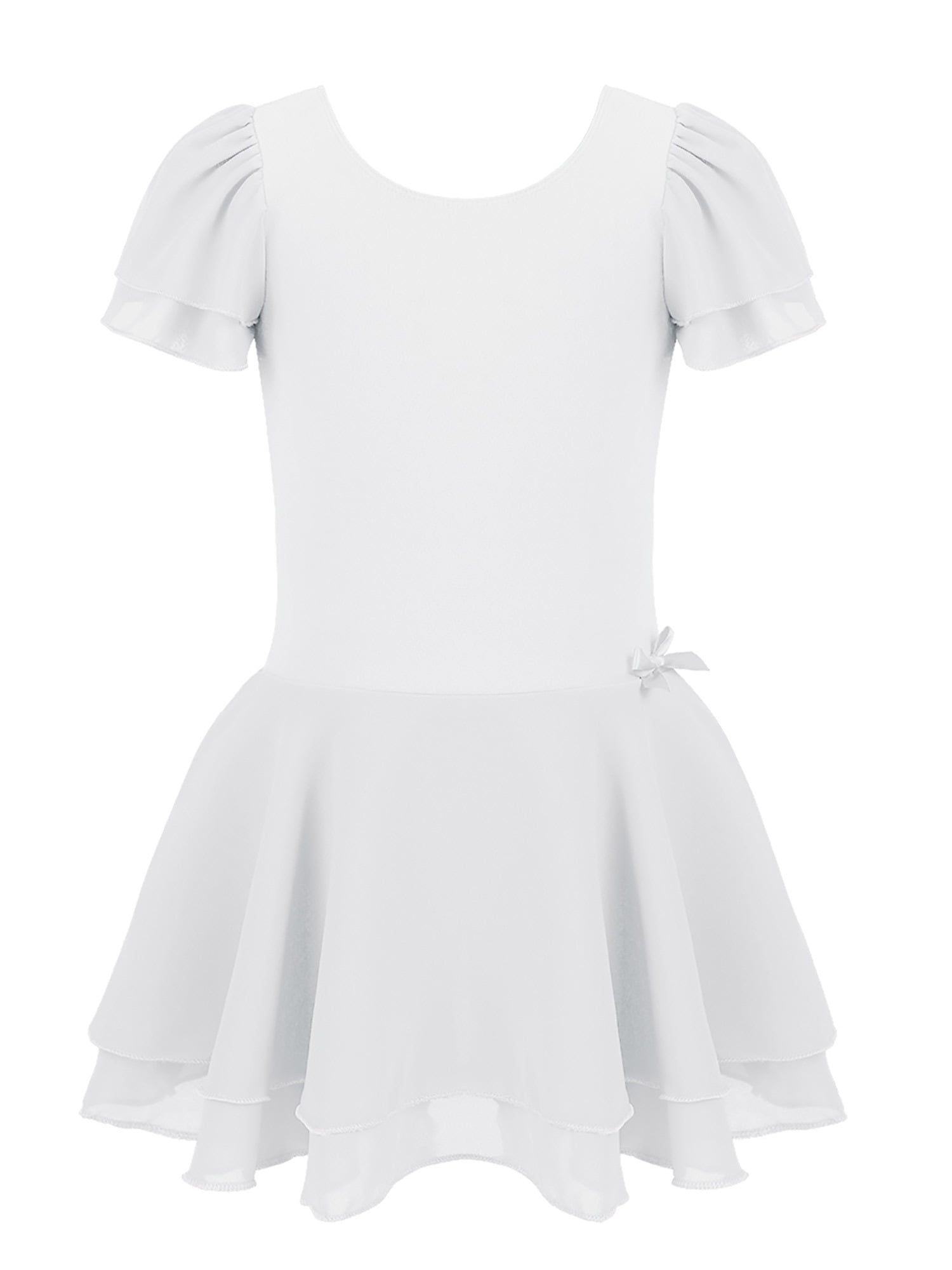 DPOIS Kids Girls Short Sleeves Ballet Dance Dress Gymnastic Leotard ...