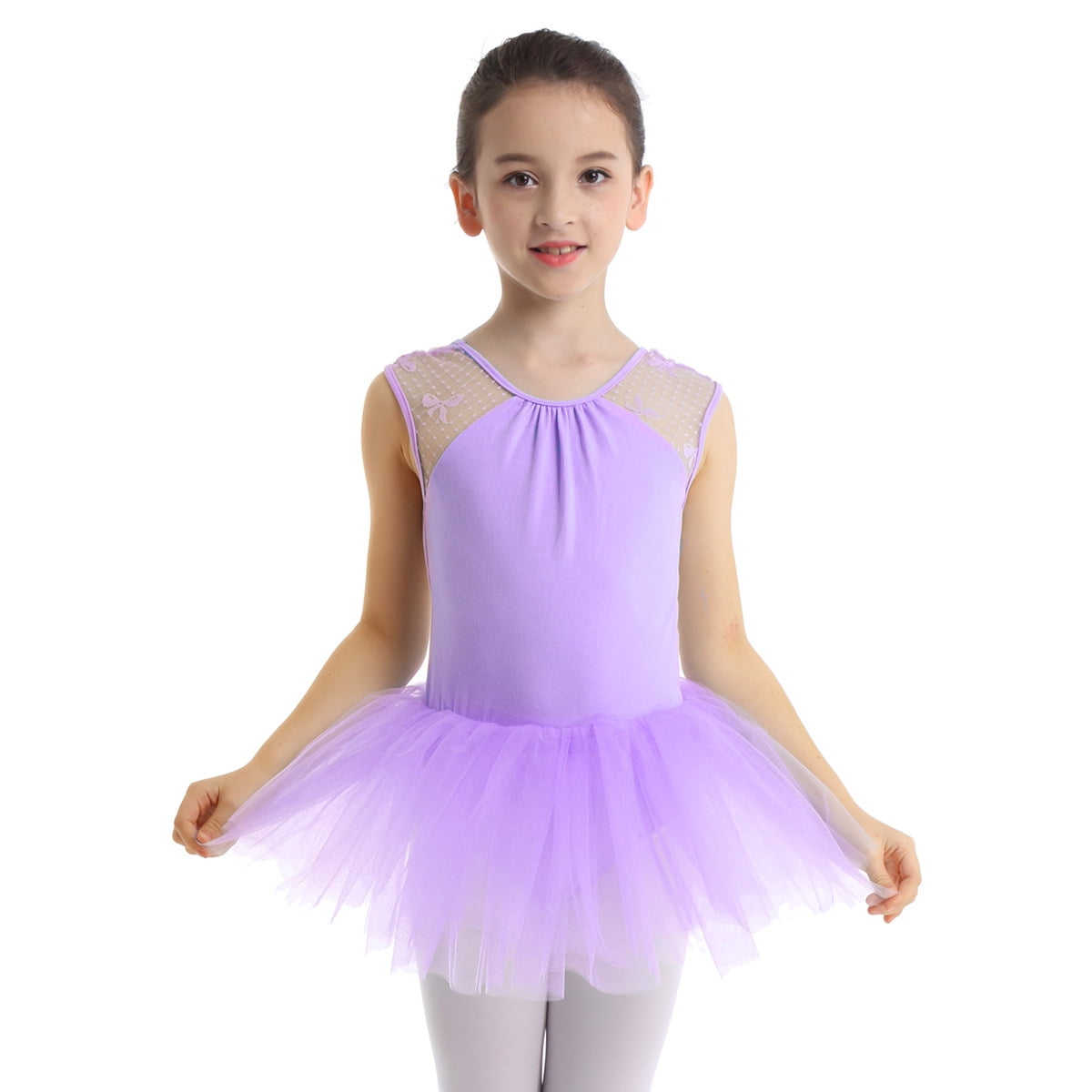 DPOIS Kids Girls Sleeveless Ballet Dance Dress Tutu Skirts Leotard ...