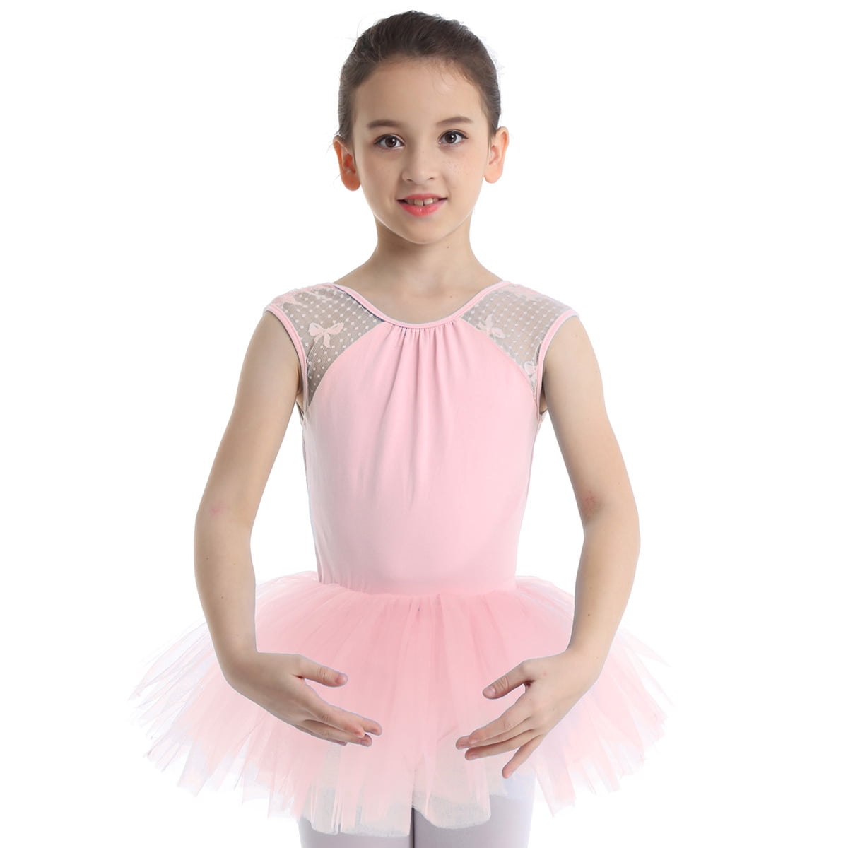 DPOIS Kids Girls Sleeveless Ballet Dance Dress Tutu Skirts Leotard ...