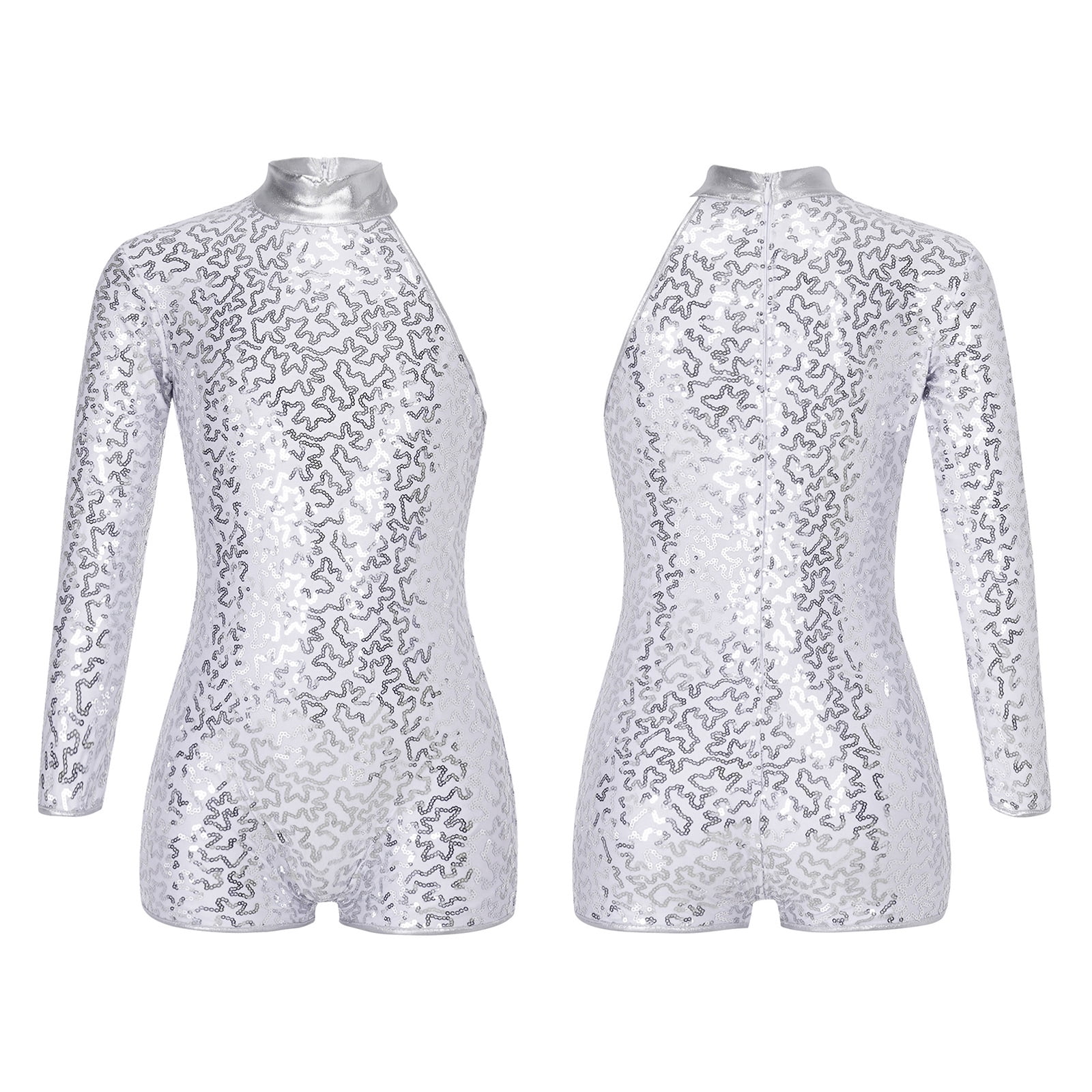 DPOIS Kids Girls Sparkly Sequin Ballet Dance Leotard Gymnastics ...