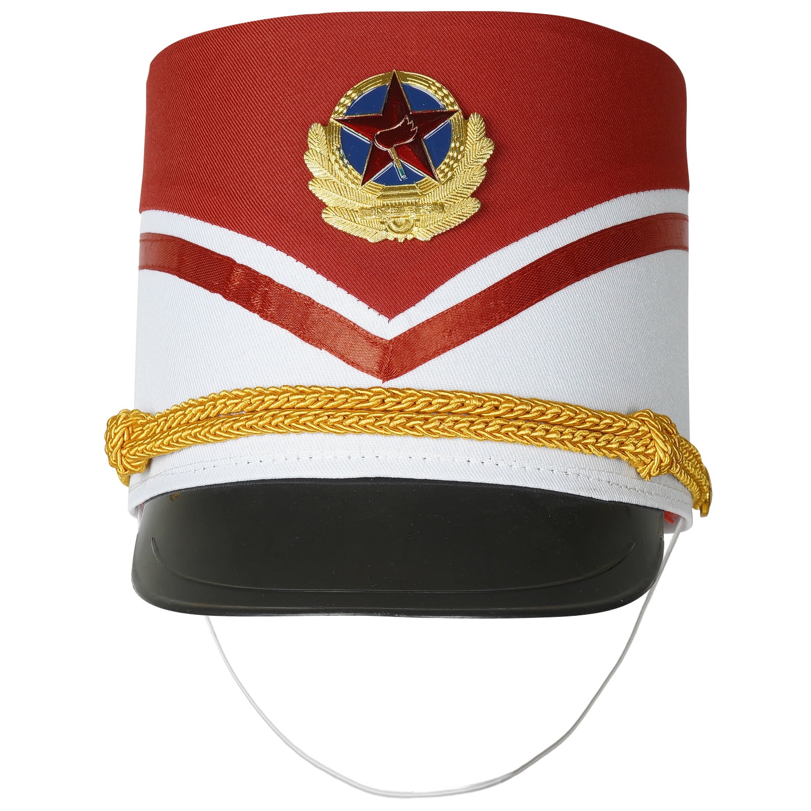DPOIS Kids Marching Band Hat Nutcracker Drum Major Hat Toy Soldier Cap ...