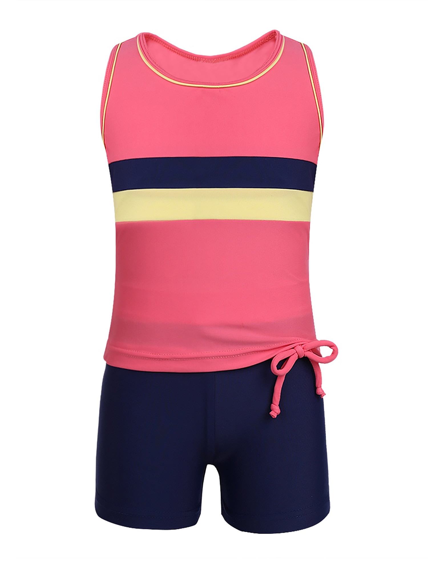 DPOIS Little Girls' Kids Summer Two Piece Boyshort Tops Tankini Kids ...