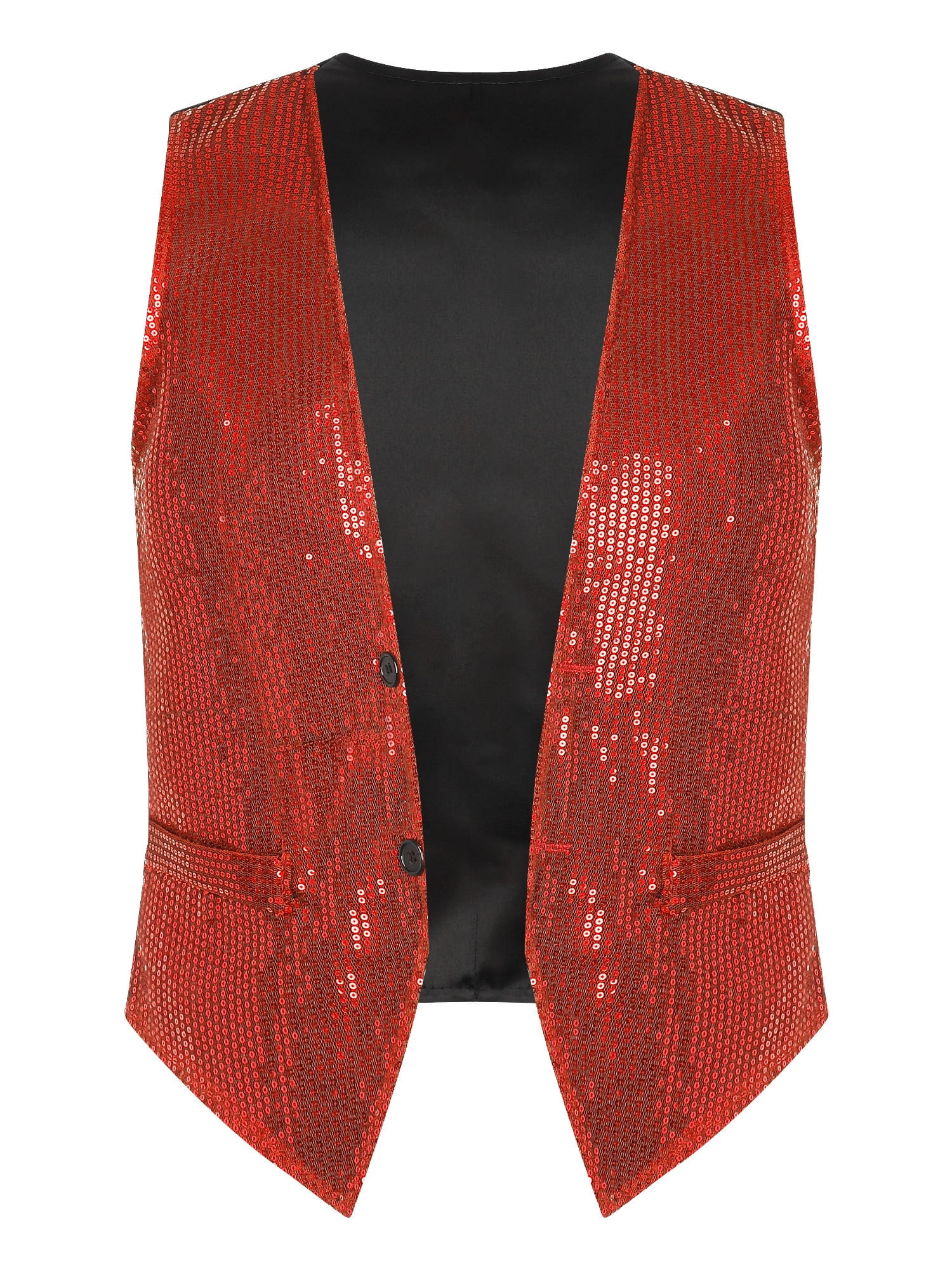 DPOIS Men's Sequins Vest Shiny Party Nightclub Stylish Suit Vest ...