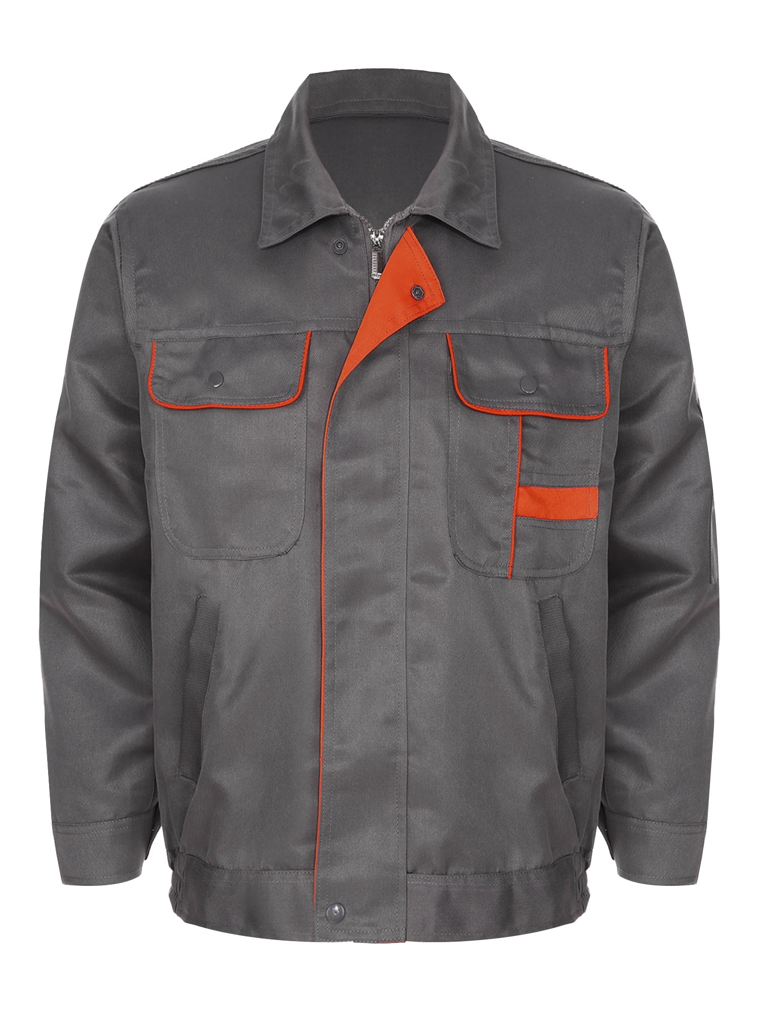 DPOIS Mens Short&Long Sleeve Industrial Work Shirt Motor Mechanic ...