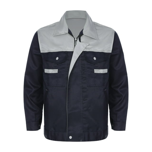 DPOIS Mens Short&Long Sleeve Industrial Work Shirt Motor Mechanic ...