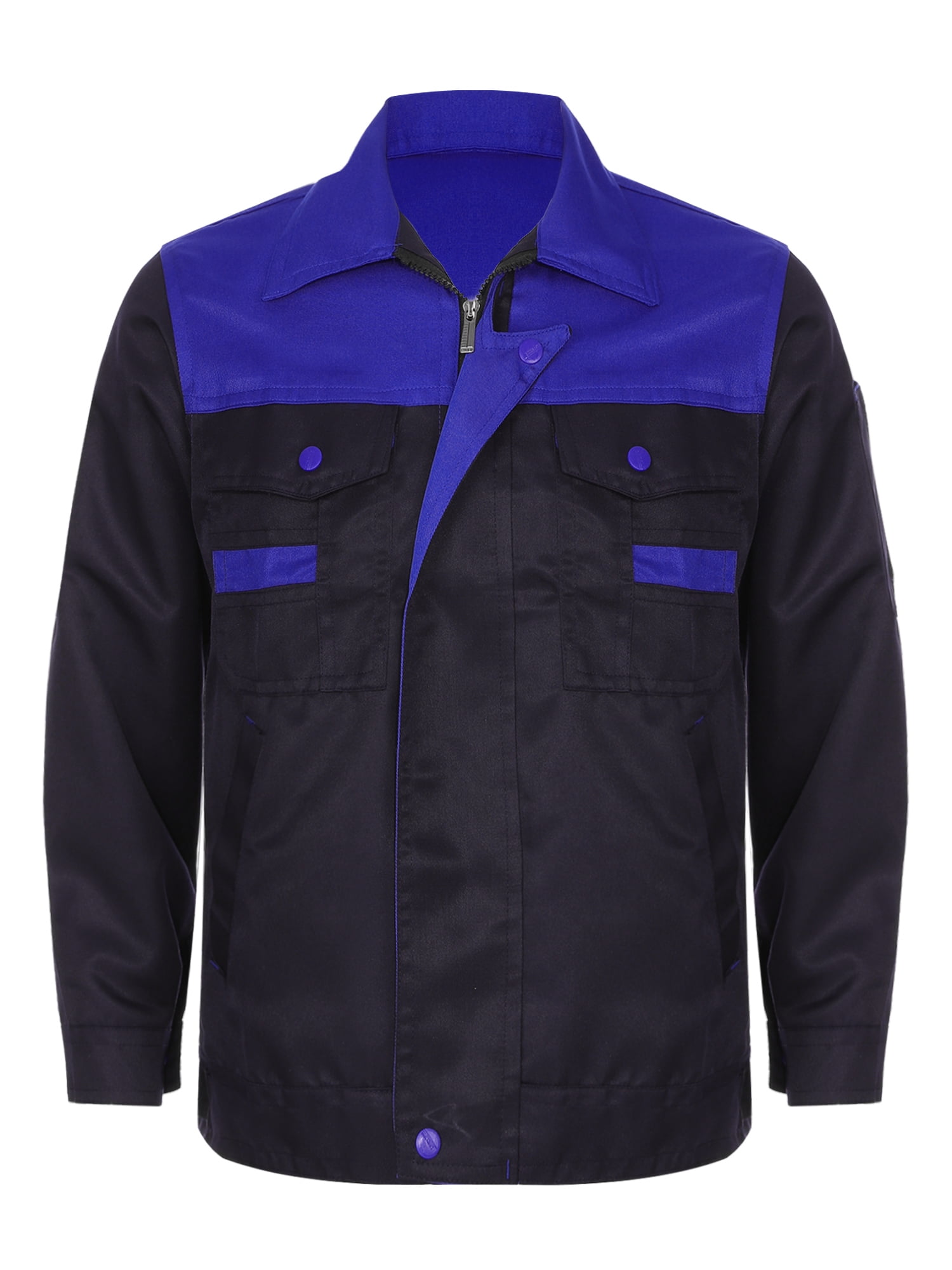 DPOIS Mens Short&Long Sleeve Industrial Work Shirt Motor Mechanic ...