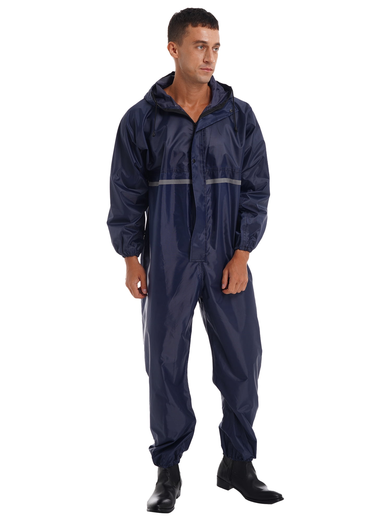 DPOIS Waterproof Coveralls Hooded Rain Suit (Unisex M) - Walmart.com