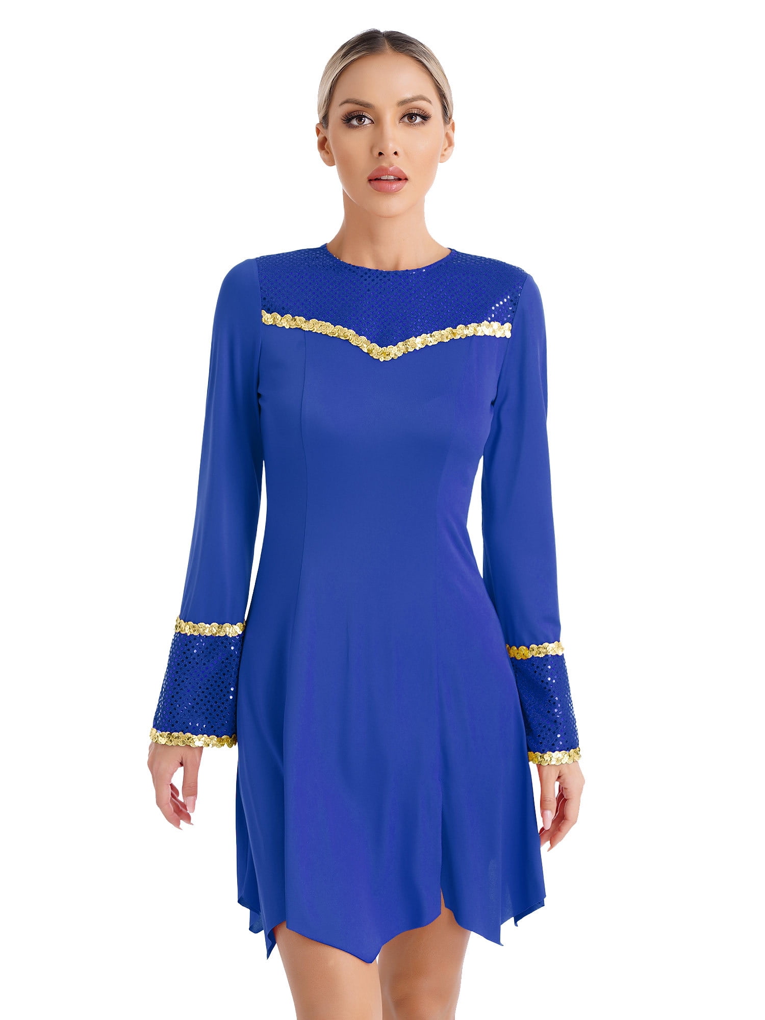 DPOIS Women Liturgical Praise Dance Dress Worship Praise Tunic Church ...