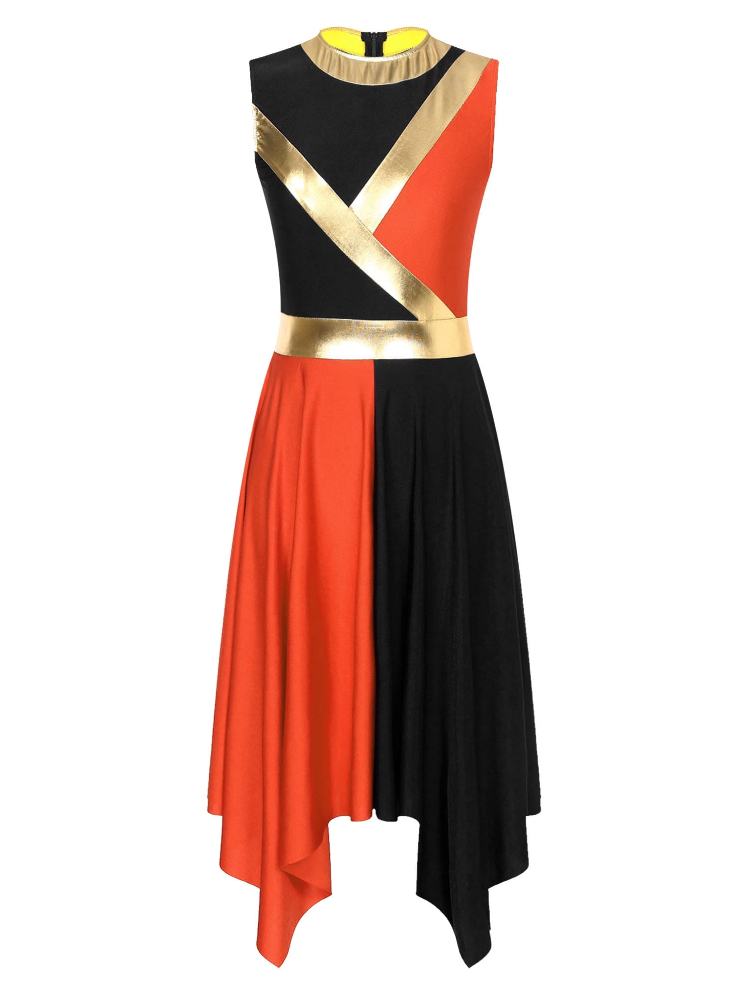 DPOIS Women Praise Dance Dress Sleeveless Liturgical Dancewear Worship ...
