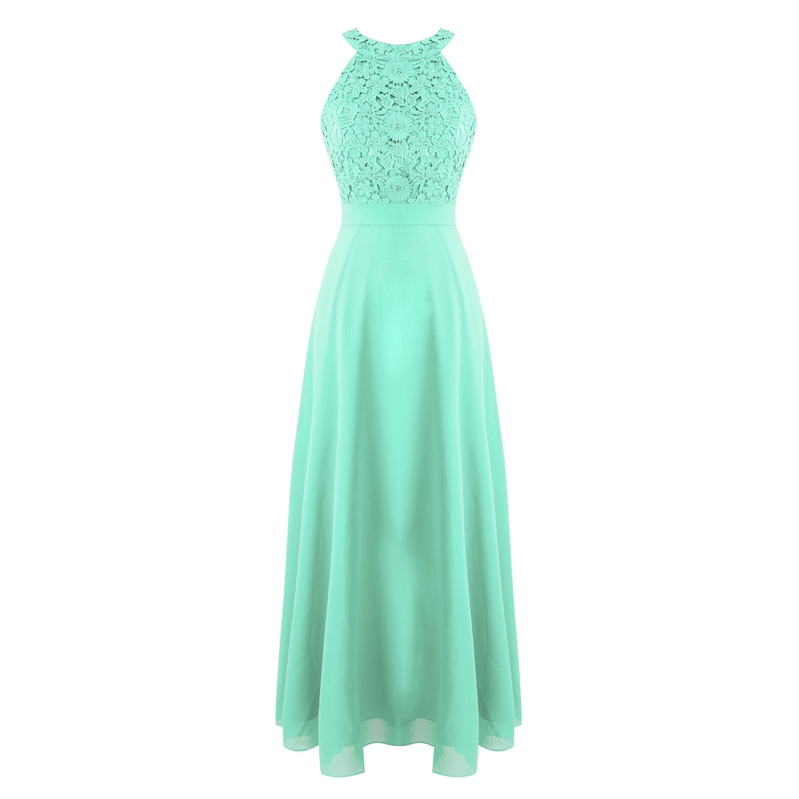 DPOIS Women's Halter Lace Chiffon Sleeveless Bridesmaid Long Dress ... DPOIS Women's Halter Lace Chiffon Sleeveless Bridesmaid Long Dress ...