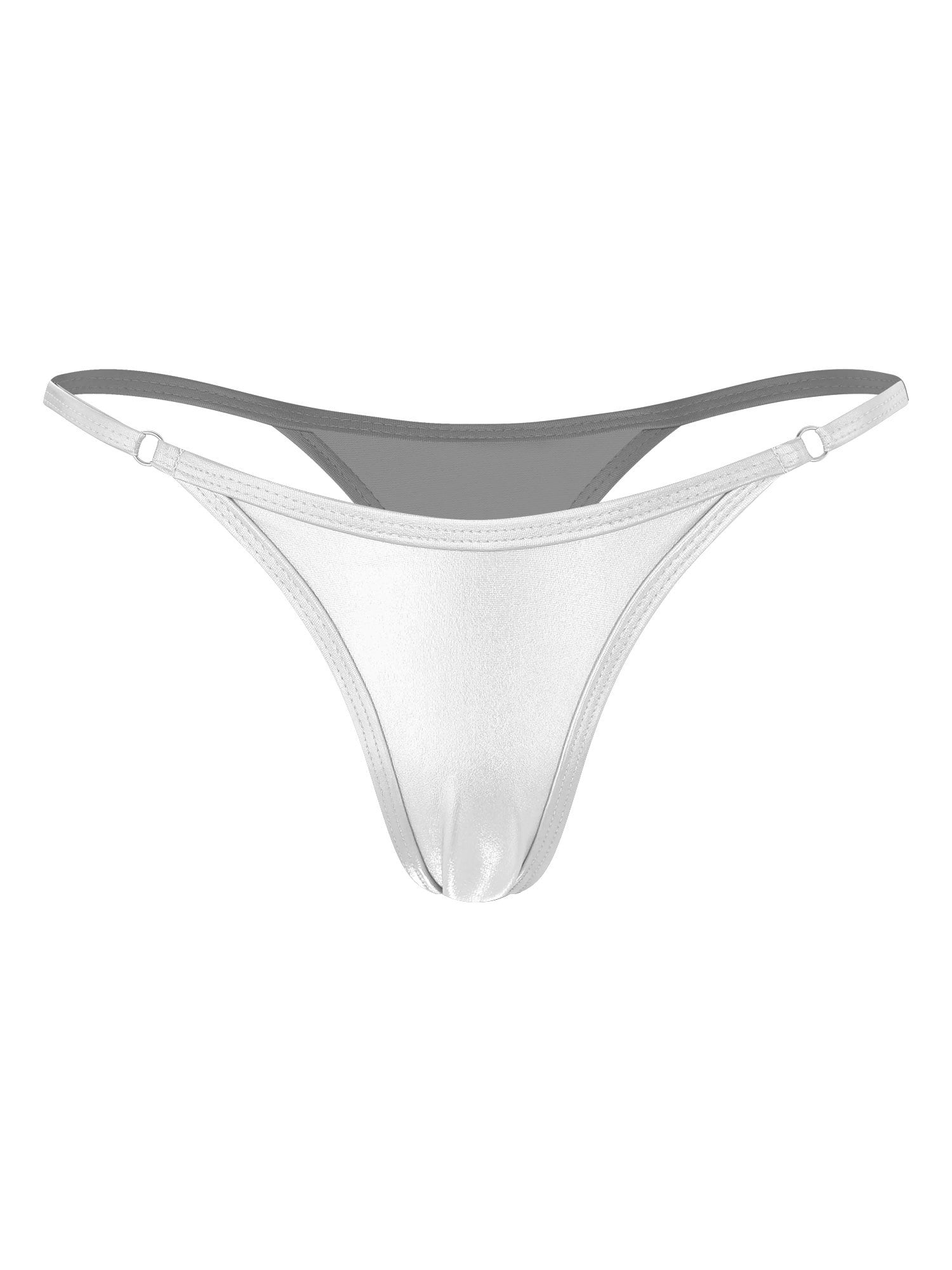 DPOIS Women's Shiny Metallic T-Back G-string Lingerie Thong Panty ...