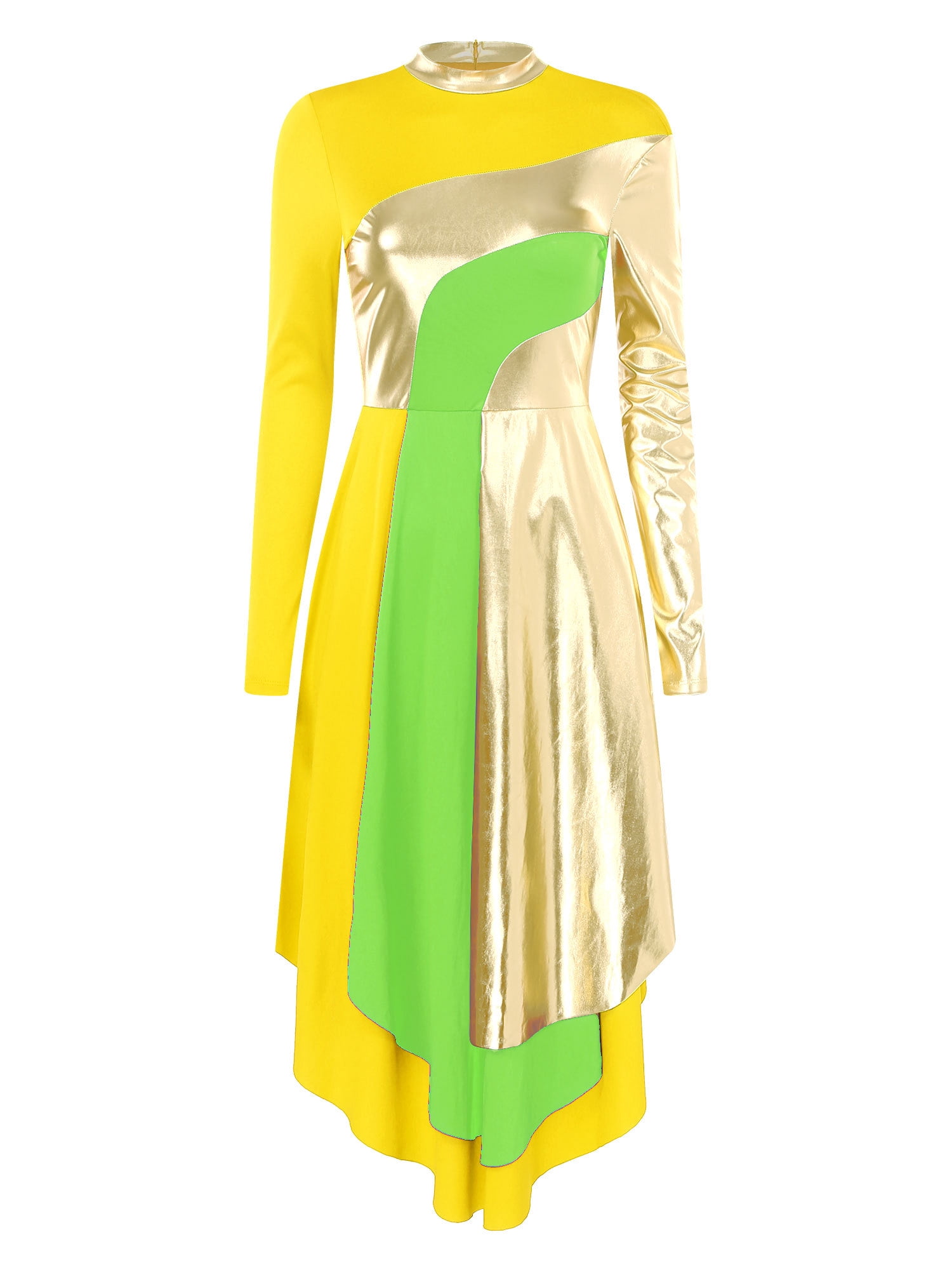 DPOIS Womens Liturgical Worship Praise Dance Dress Yellow L - Walmart.com
