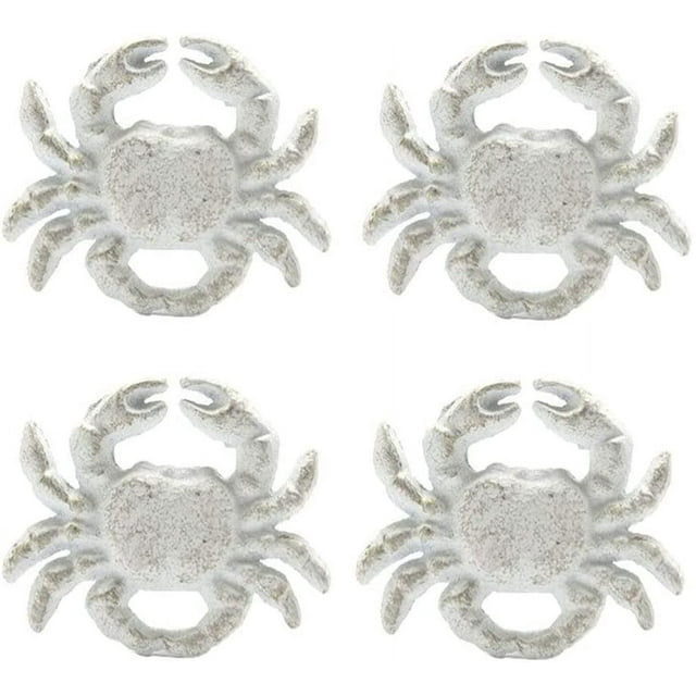 DPOWERFUL White Crab Drawer Pulls - Retro Cast Iron Handles for Dresser, Cupboard, Wardrobe ...