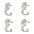 DPOWERFUL White Sea Horse Drawer Pulls - Retro Cast Iron Handles for ...