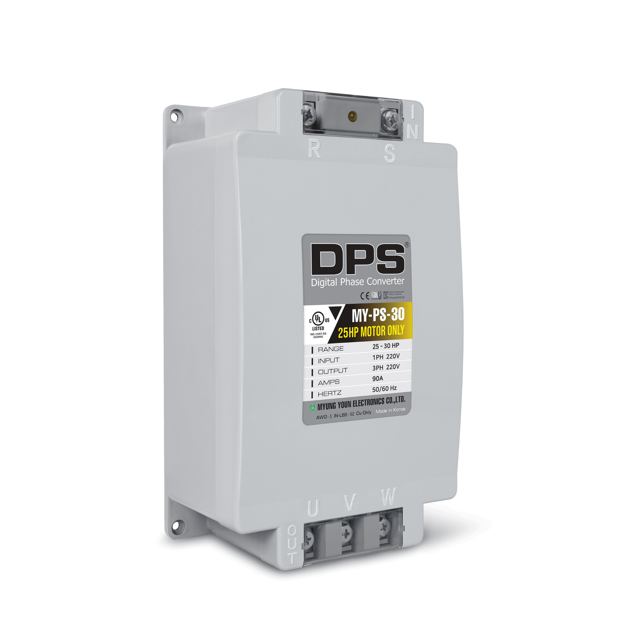 DPS Used for 25HP(18.5kW) 75A Motor, Single to 3 Phase Converter, MY-PS ...