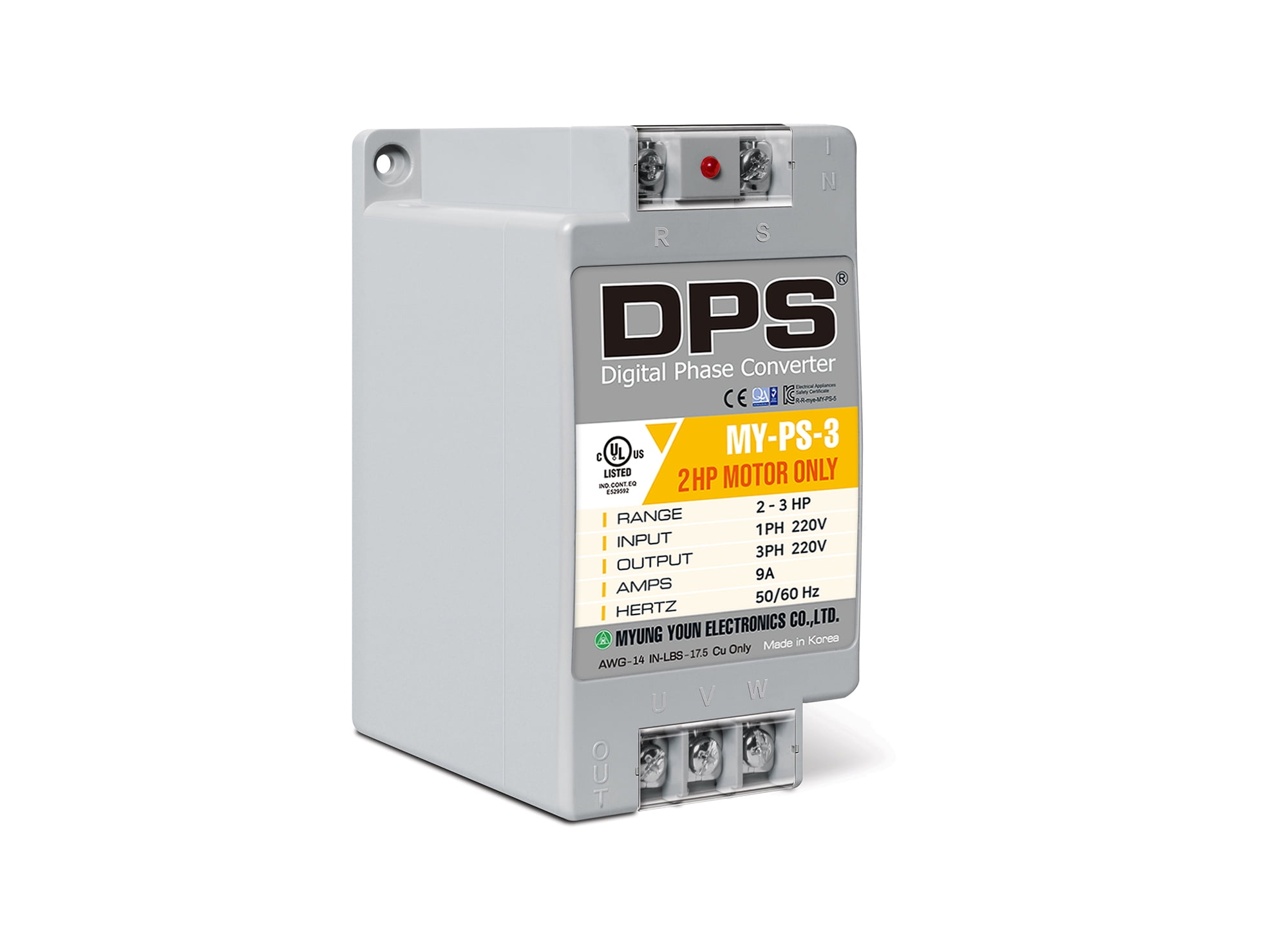 DPS Used for 2HP(1.5kW) 6A Motor, Single to 3 Phase Converter, MY-PS-3 ...