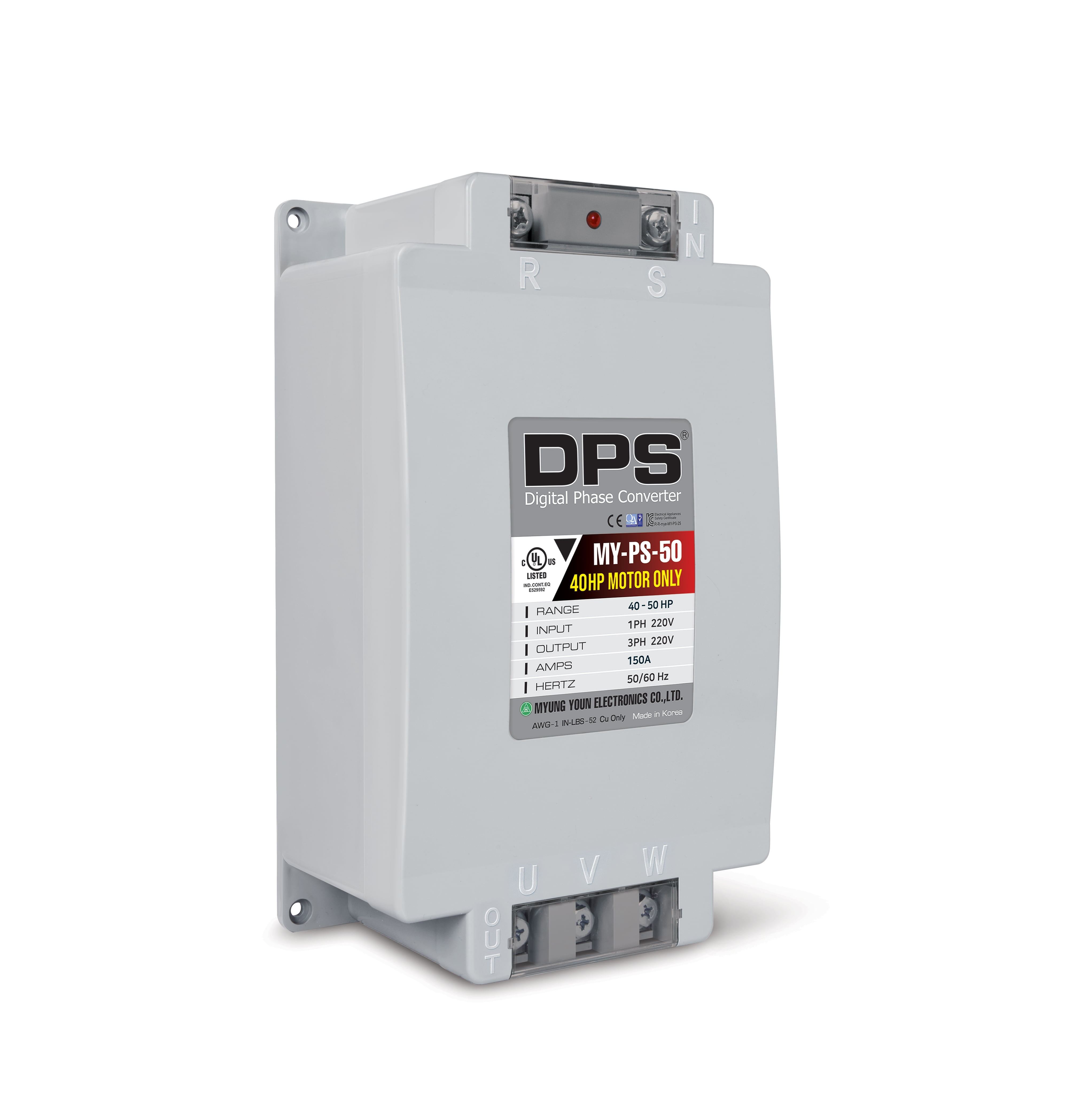 DPS Used for 40HP(30kW) 120A Motor, Single to 3 Phase Converter, MY-PS ...