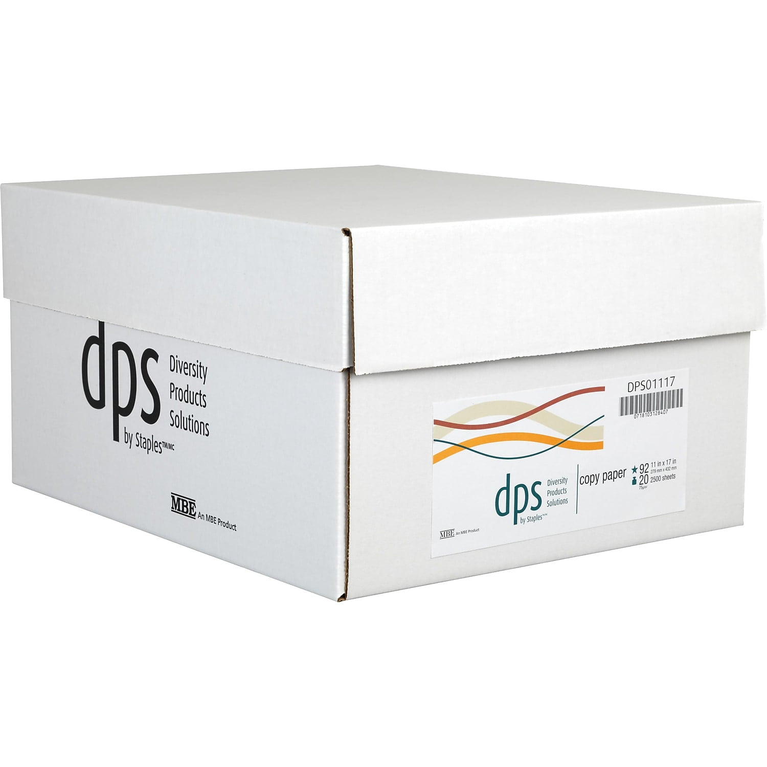 DPS by Staples 11" x 17" Multipurpose Paper 20 lbs. 92 Brightness 2500 ...