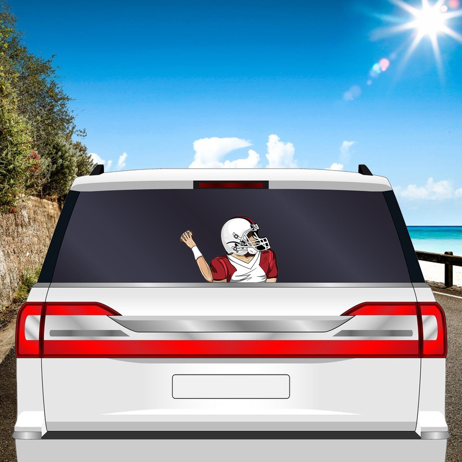 DPTALR Auto Decorations Football Quarterback Wiper Stickers Car ...