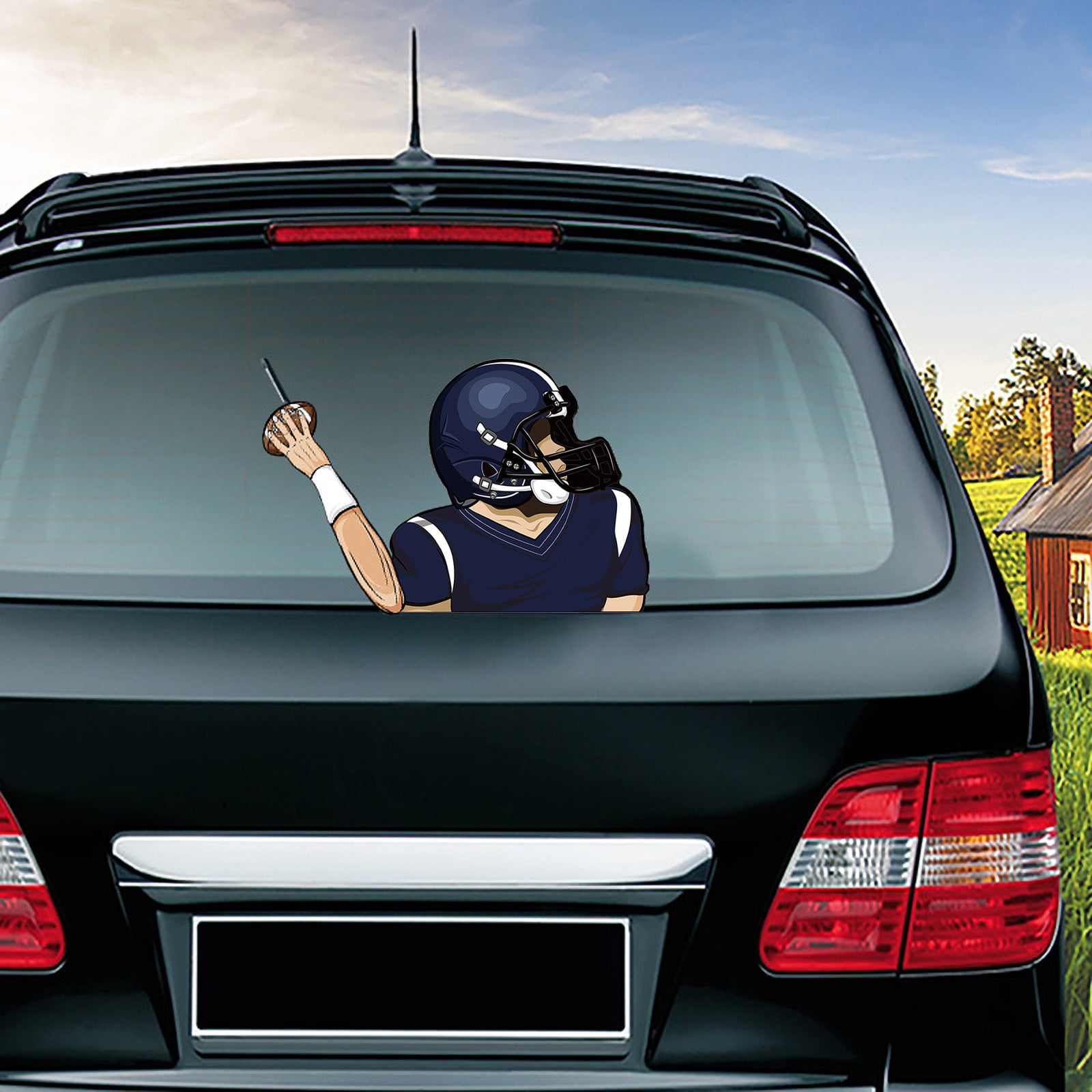 DPTALR Auto Decorations Football Quarterback Wiper Stickers Car ...