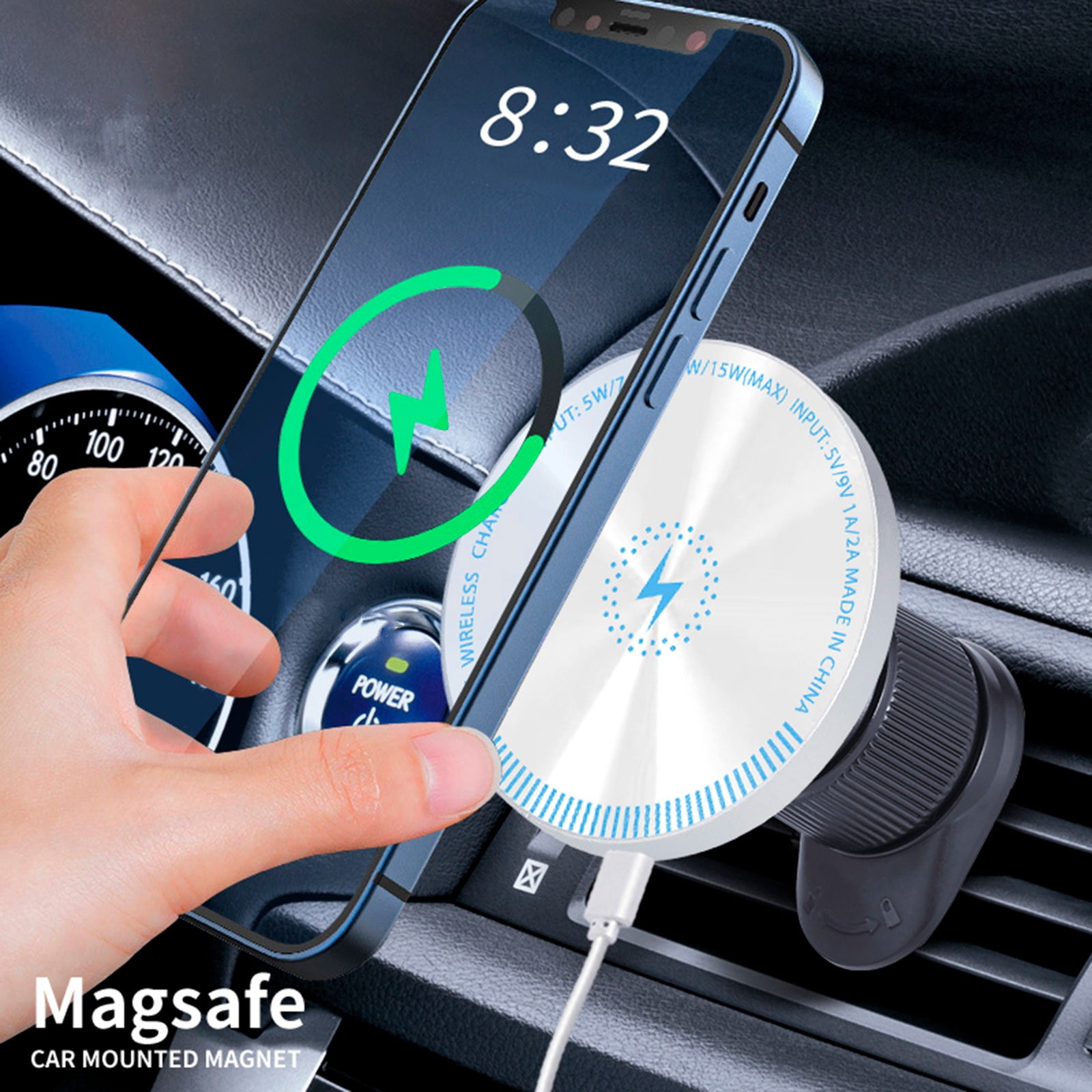 DPTALR Auto Decorations Wireless Fast Charging, Intelligent Magnetic ...