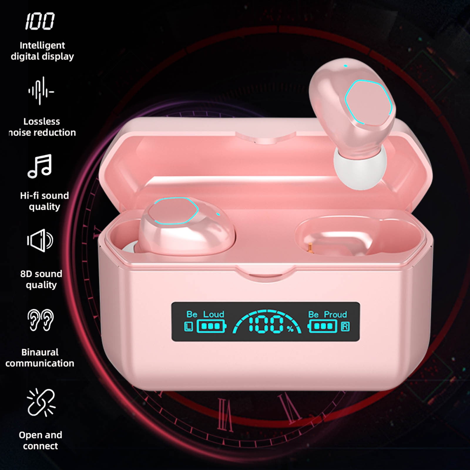 DPTALR Bluetooth Earbuds Bluetooth Earphones With Microphones Sport Ear ...