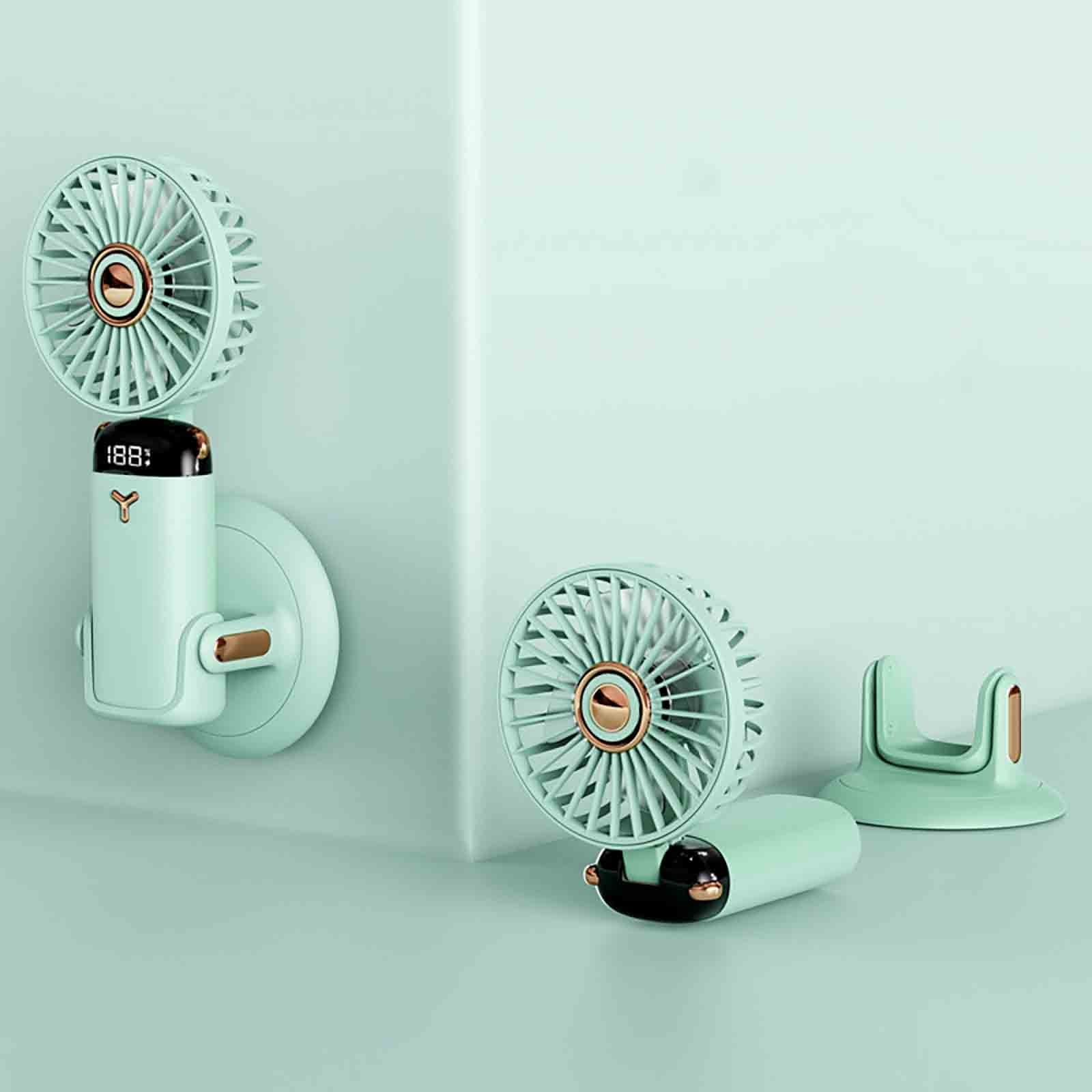 DPTALR Foldable Portable Silent Charging Handheld Fan Wall Mounted ...