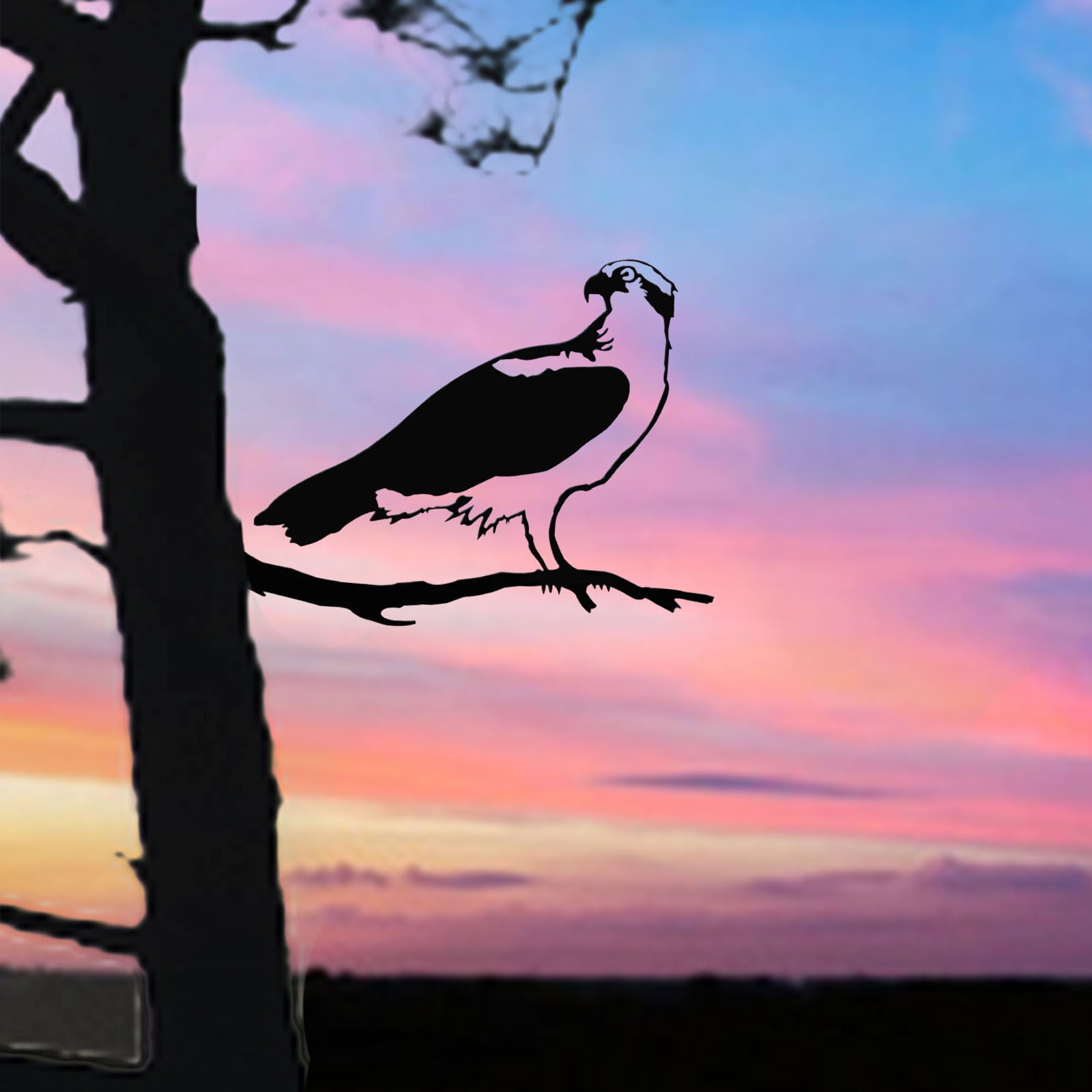 DPTALR Garden Courtyard Iron Owl Crow Magpie Bird Plug-in Decoration ...