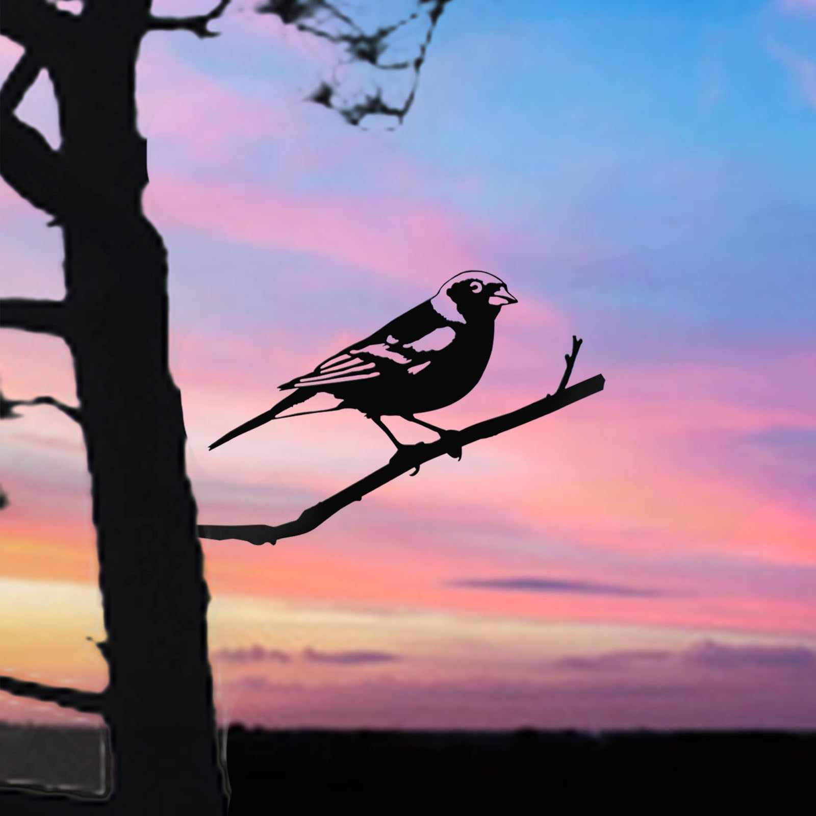 DPTALR Garden Courtyard Iron Owl Crow Magpie Bird Plug-in Decoration ...