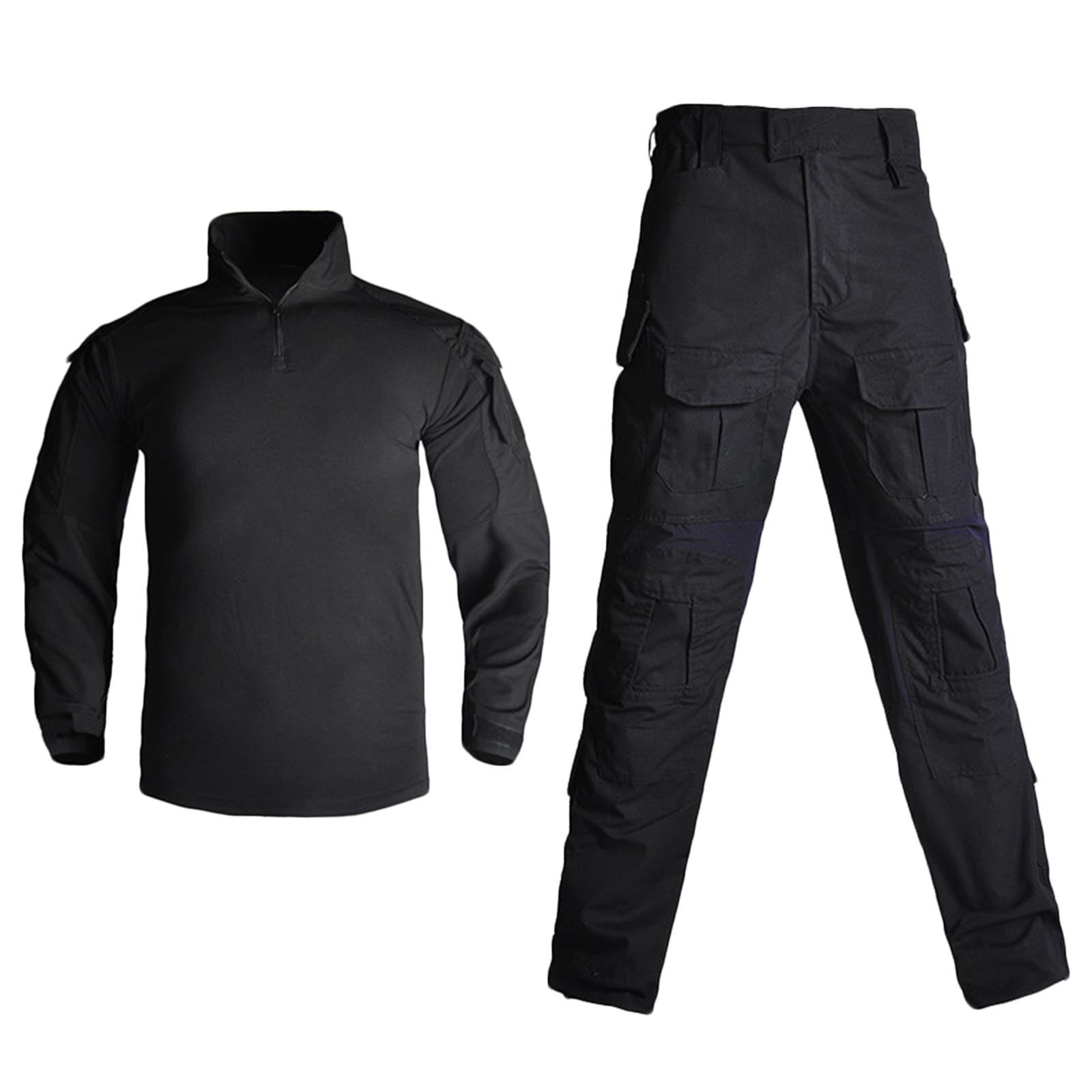 DPTALR George Men's 1/4 Zip Stand Collar Tactical Shirt and Cargo Pants ...