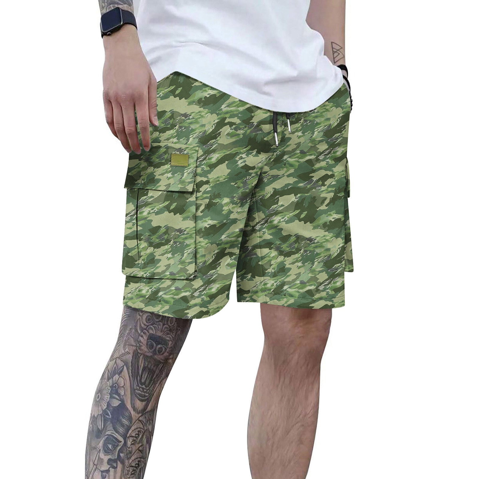 DPTALR Men's Army Military BDU Cargo Shorts,Camouflage for Work Fishing ...
