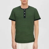 DPTALR George Men's Breathable Half Button Pullover Short Sleeve Round ...