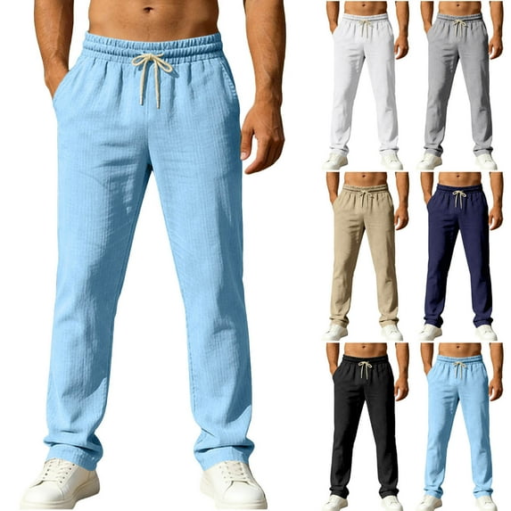 DPTALR George Men's Solid Color Drawstring Pocket Casual Fashion ...