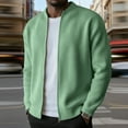 DPTALR George Men's Solid Color Hoodless Zipper Cardigan Long Sleeve ...