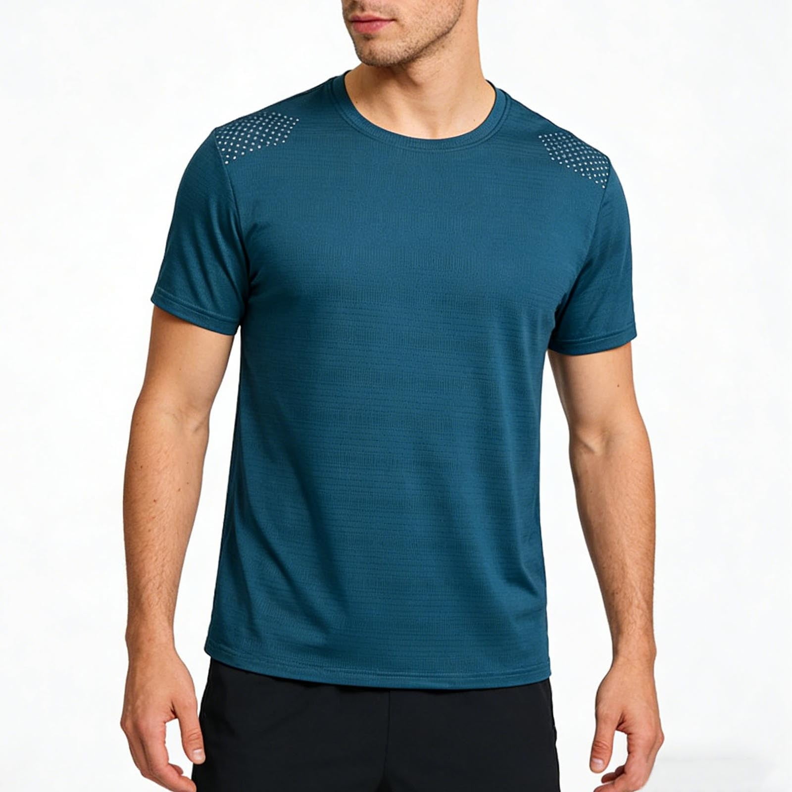 DPTALR George Men's Solid Color Loose Ice Silk T-shirt Short Sleeve ...