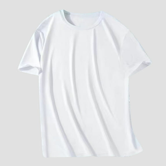 DPTALR George Men's Summer Casual Fashion Solid Color,Round Neck Short ...