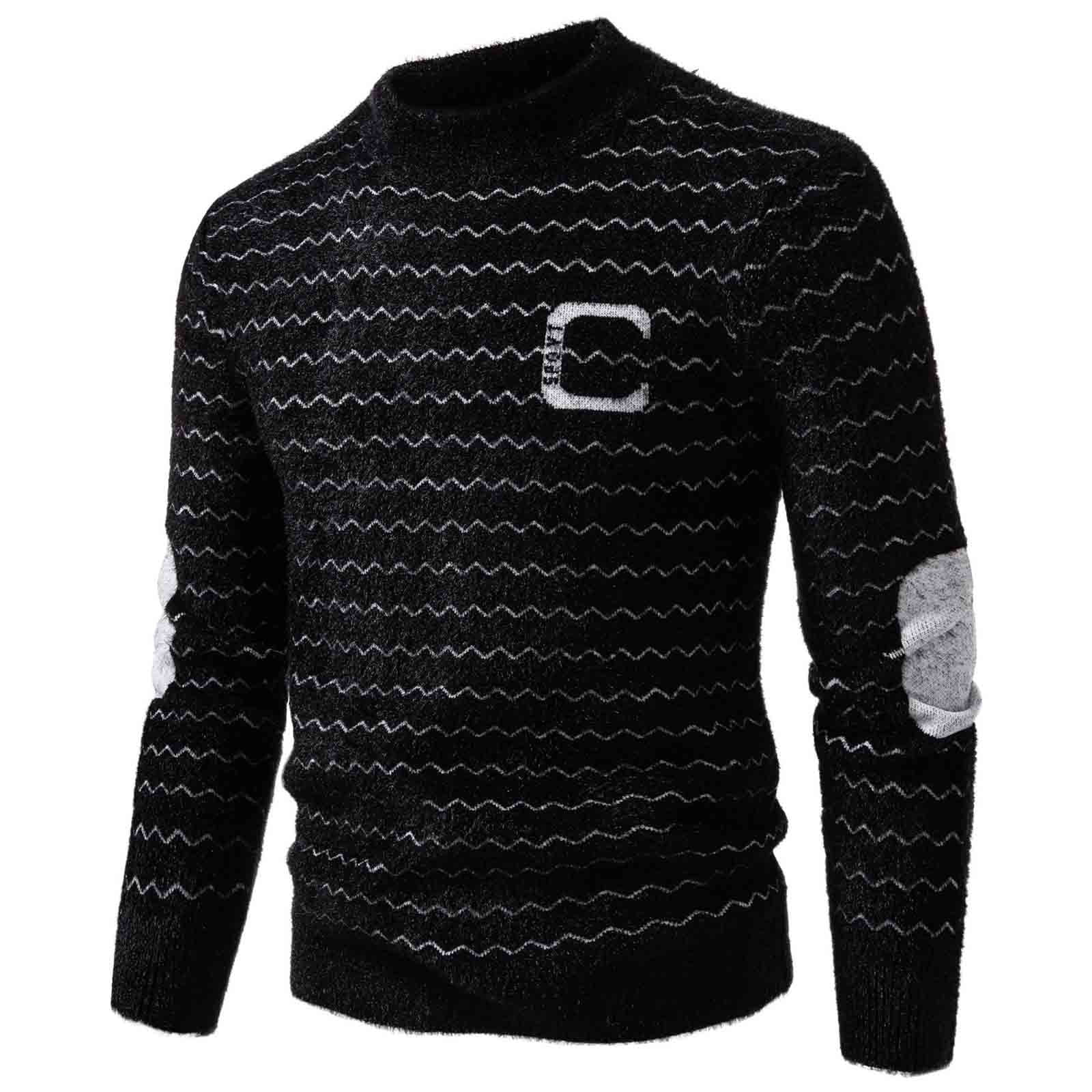 DPTALR George Men's Wave Striped Thick，Elastic，Fashionable，Warm ...