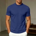 DPTALR Men's Mock Neck T-Shirt Short Sleeve Form-Fitting Casual Solid ...