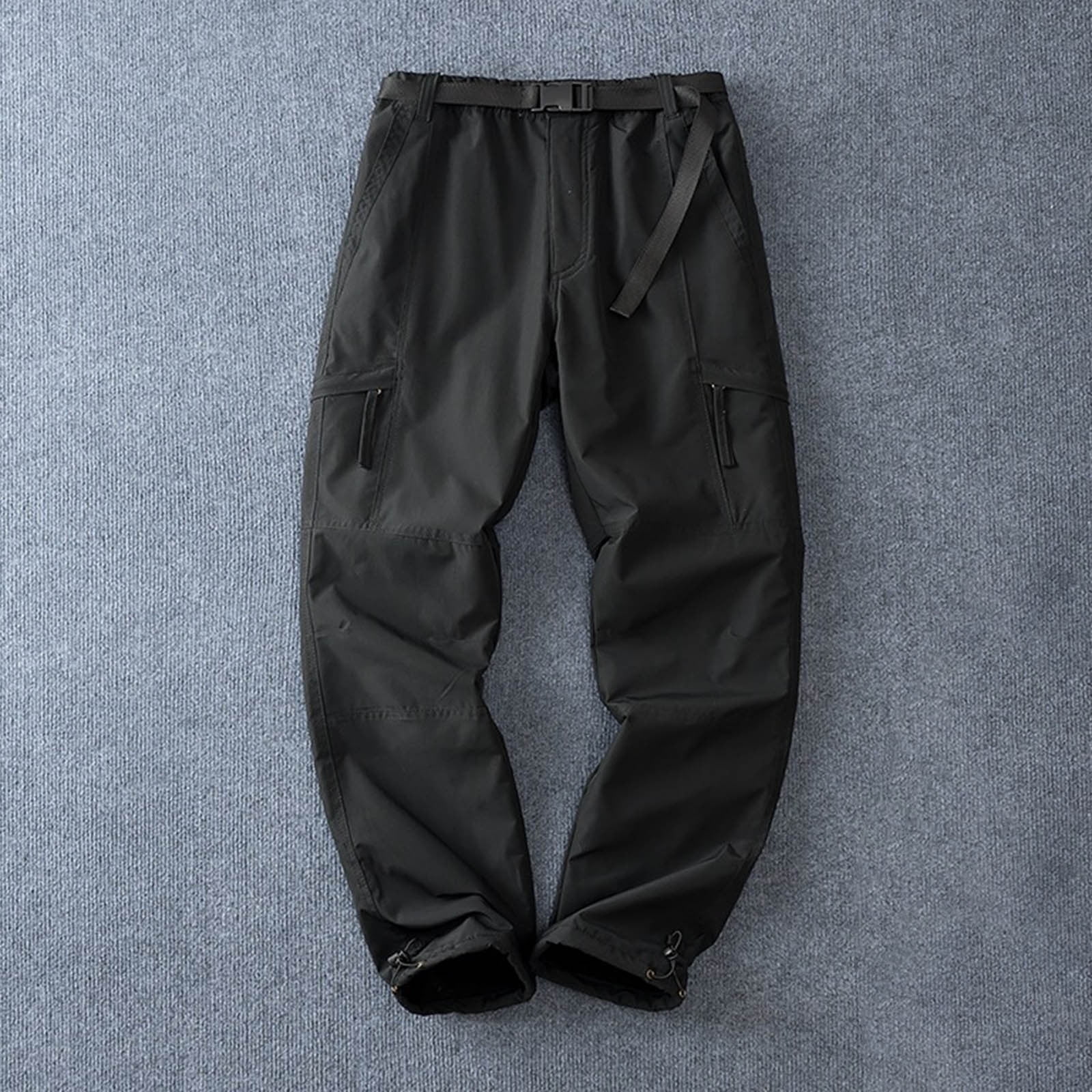 DPTALR Men's Solid Warm Multi-Pocket Work Pants,Black,Size XXXXL ...