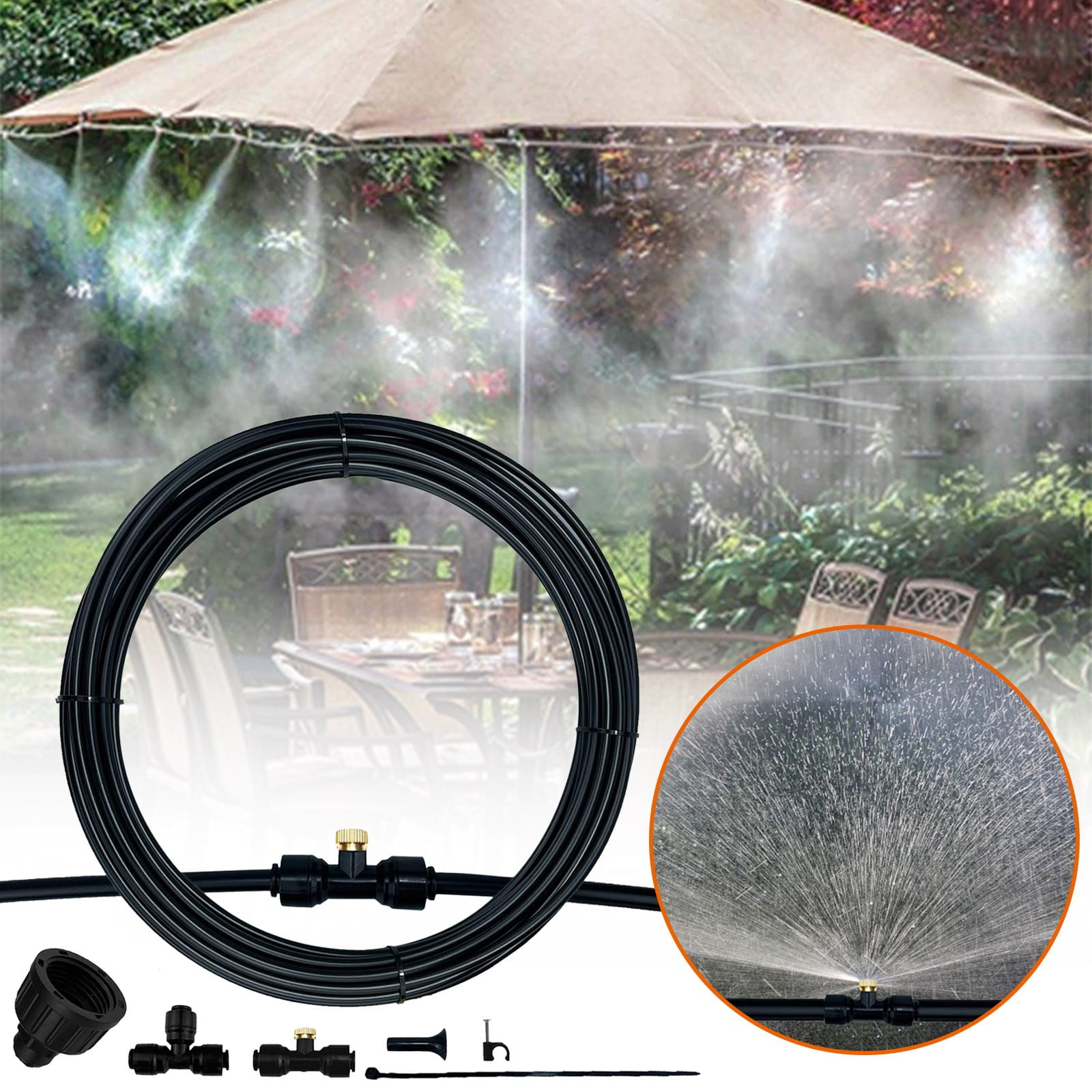 DPTALR Misting System Outdoor System For Patio Garden Trampoline ...