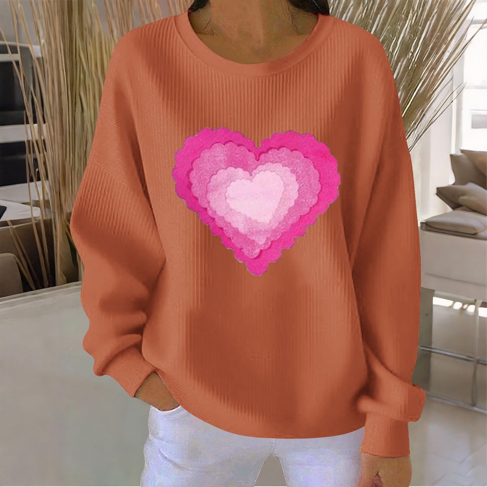 DPTALR Women's Casual Printed Hooded Sweatshirt,Long Sleeve Round Neck ...