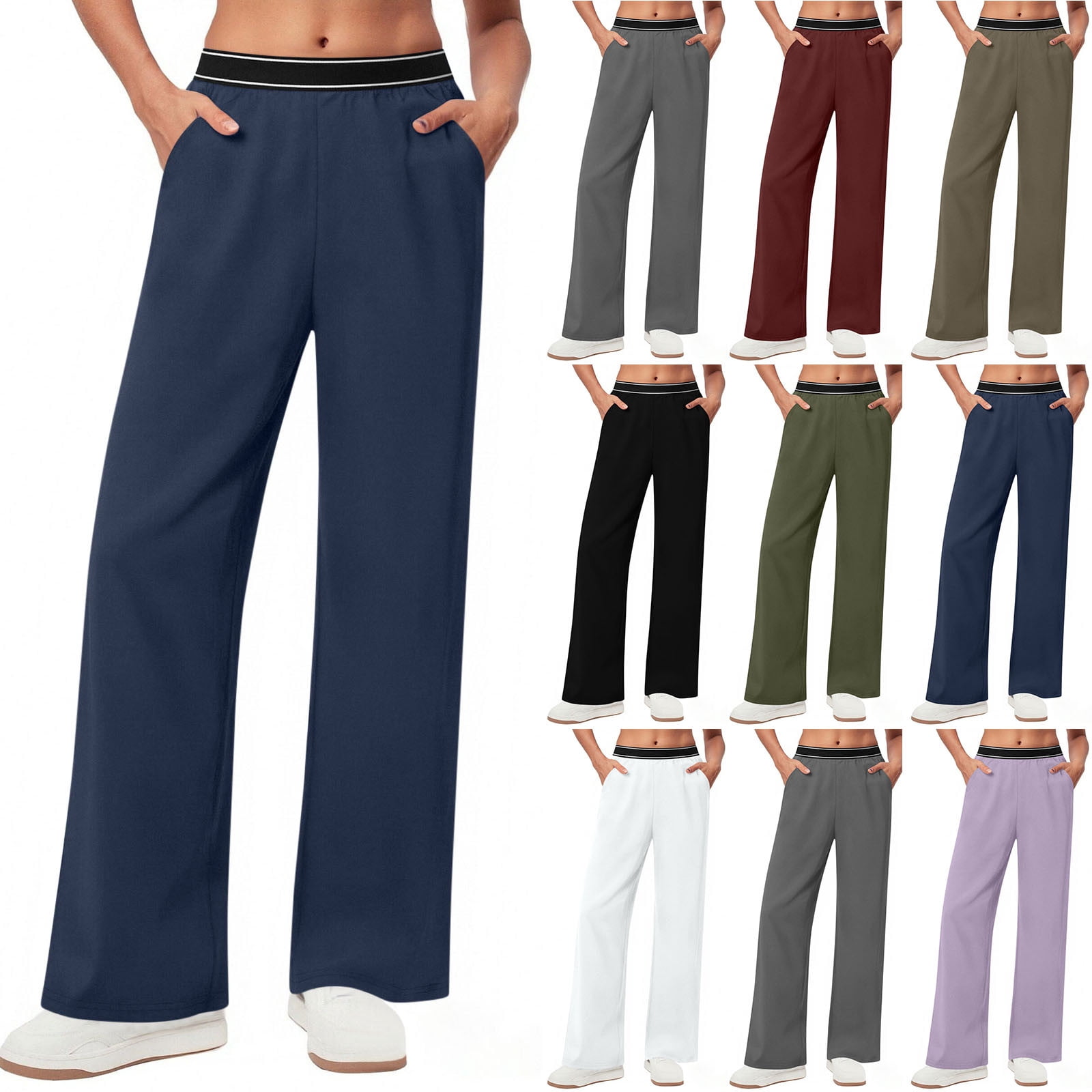 DPTALR Women's UPF 50+ High Waisted Stretch Fabric Elastic Waist ...