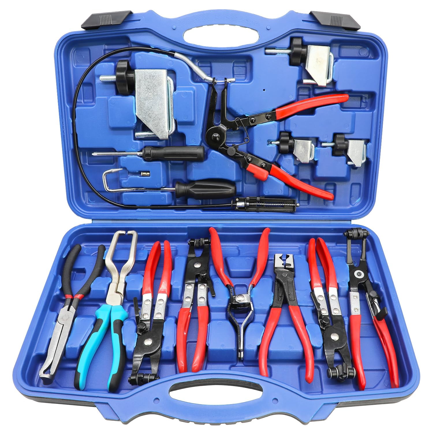DPTOOL Hose Clamp Pliers Set 15pcs Hose Clamp Removal and Installation ...
