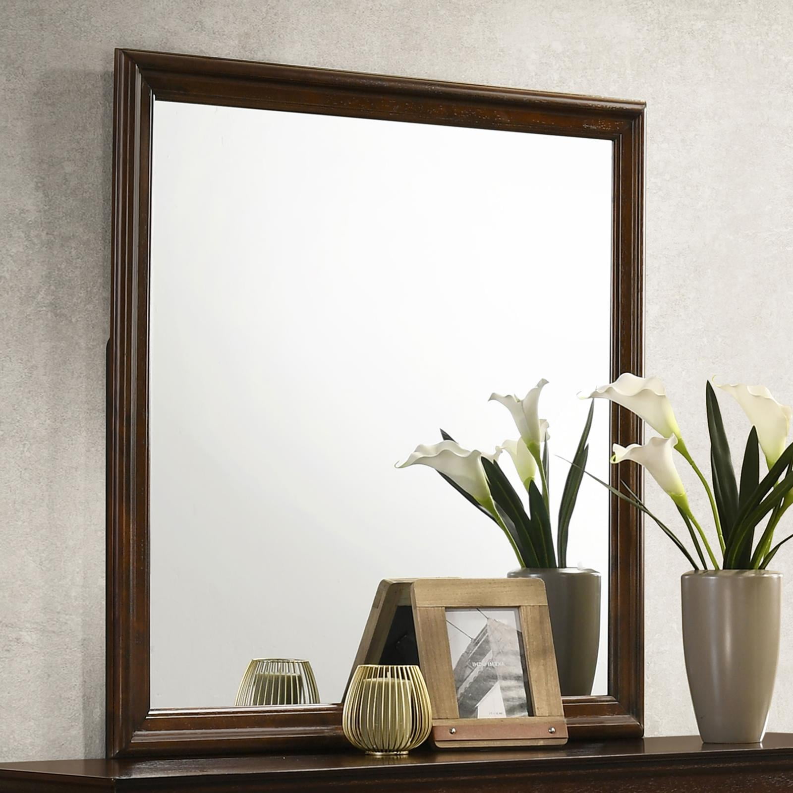 DPlus Square Dresser Mirror Cappuccino - Walmart.com