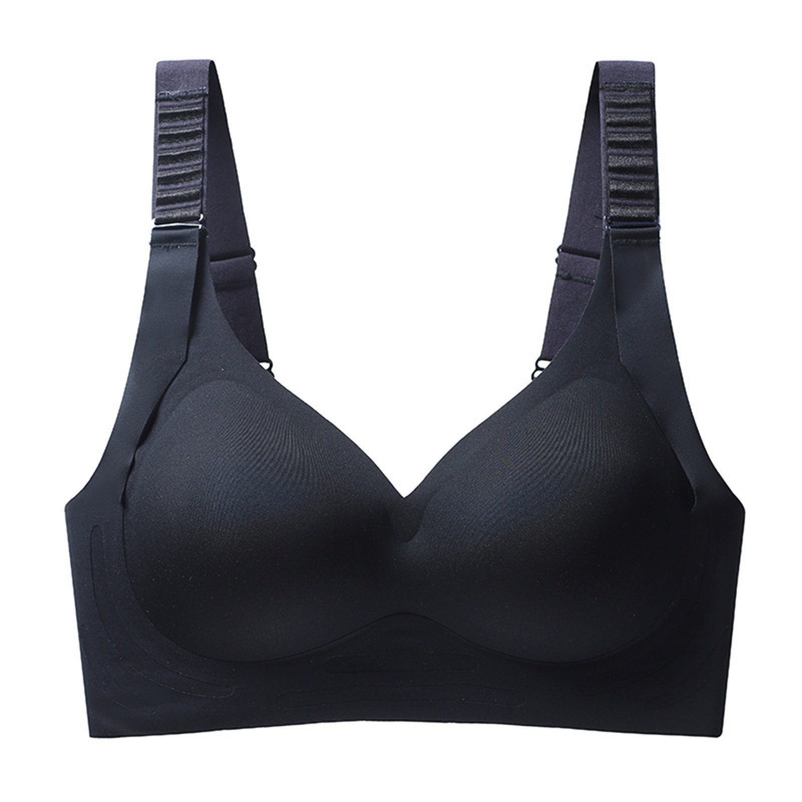 DQRPSEETB Full Coverage Bra Thin Laceless Steel Ring Soft Breathability ...