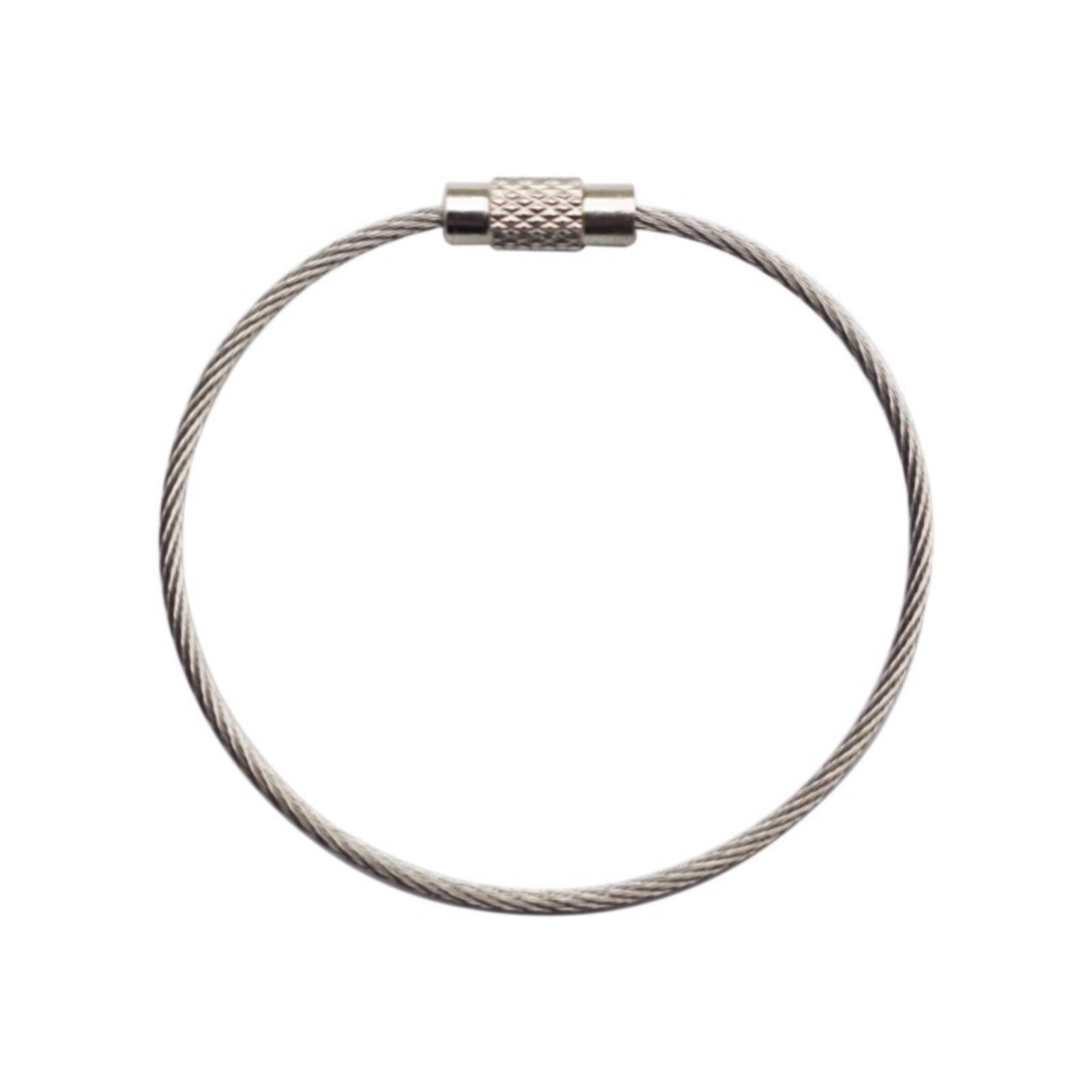 DQRPSEETB Key rings for Car Keys Color Plastic Wrap Steel Wire Rope Key ...