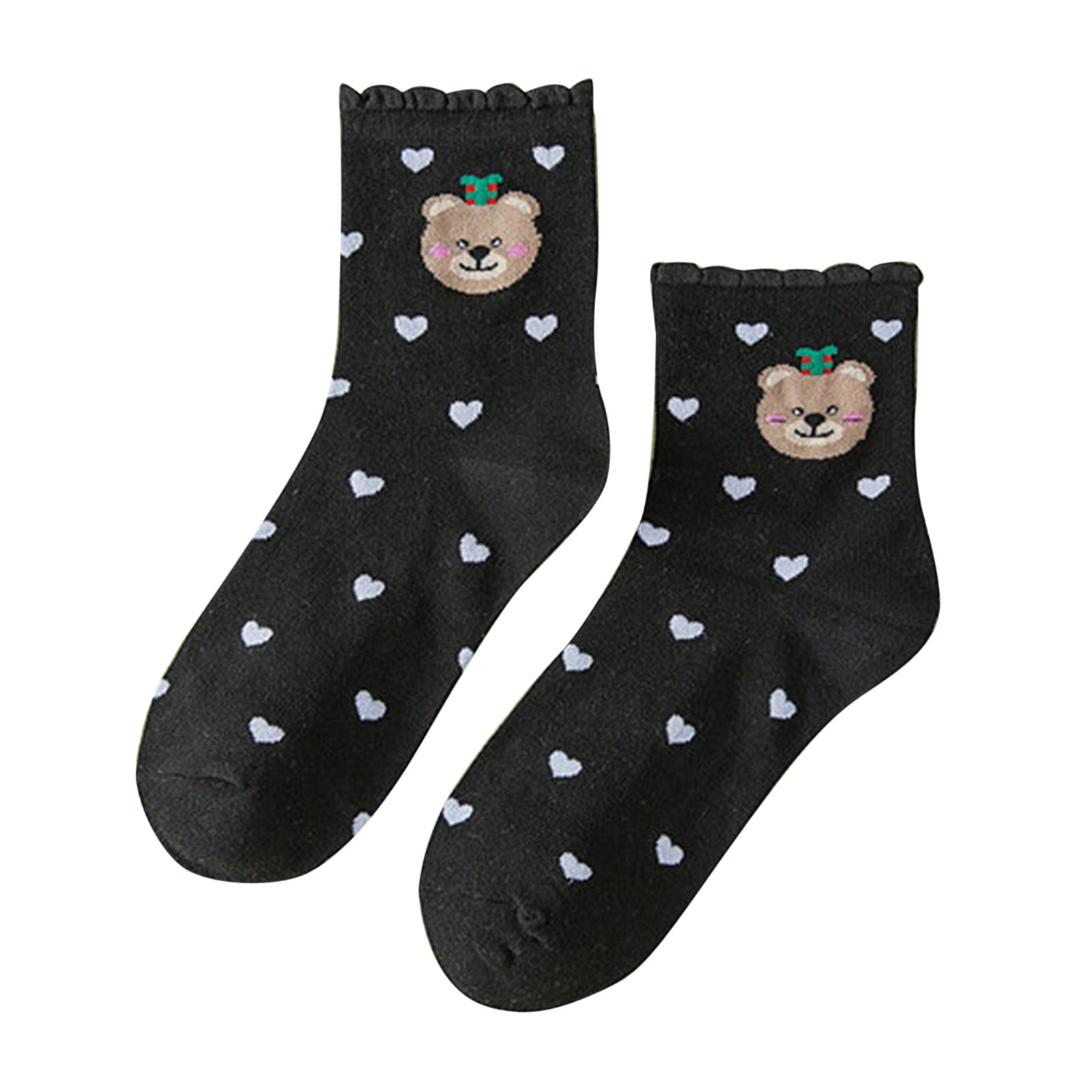 DQRPSEETB Scrunch Socks Warm Christmas Fashion Windproof Printing Mid ...